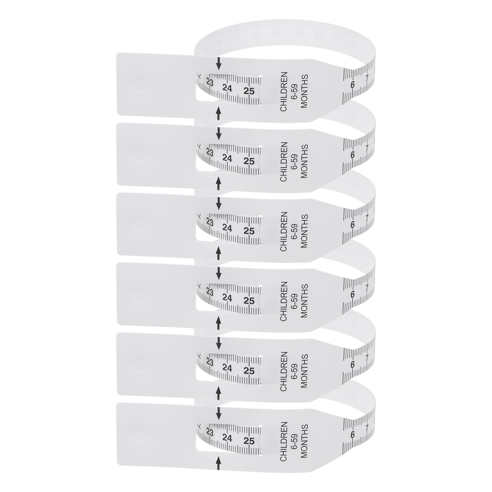 Uxcell 6Pcs Head Circumference Tape 26cm Plastic Measuring Rule Measure ...