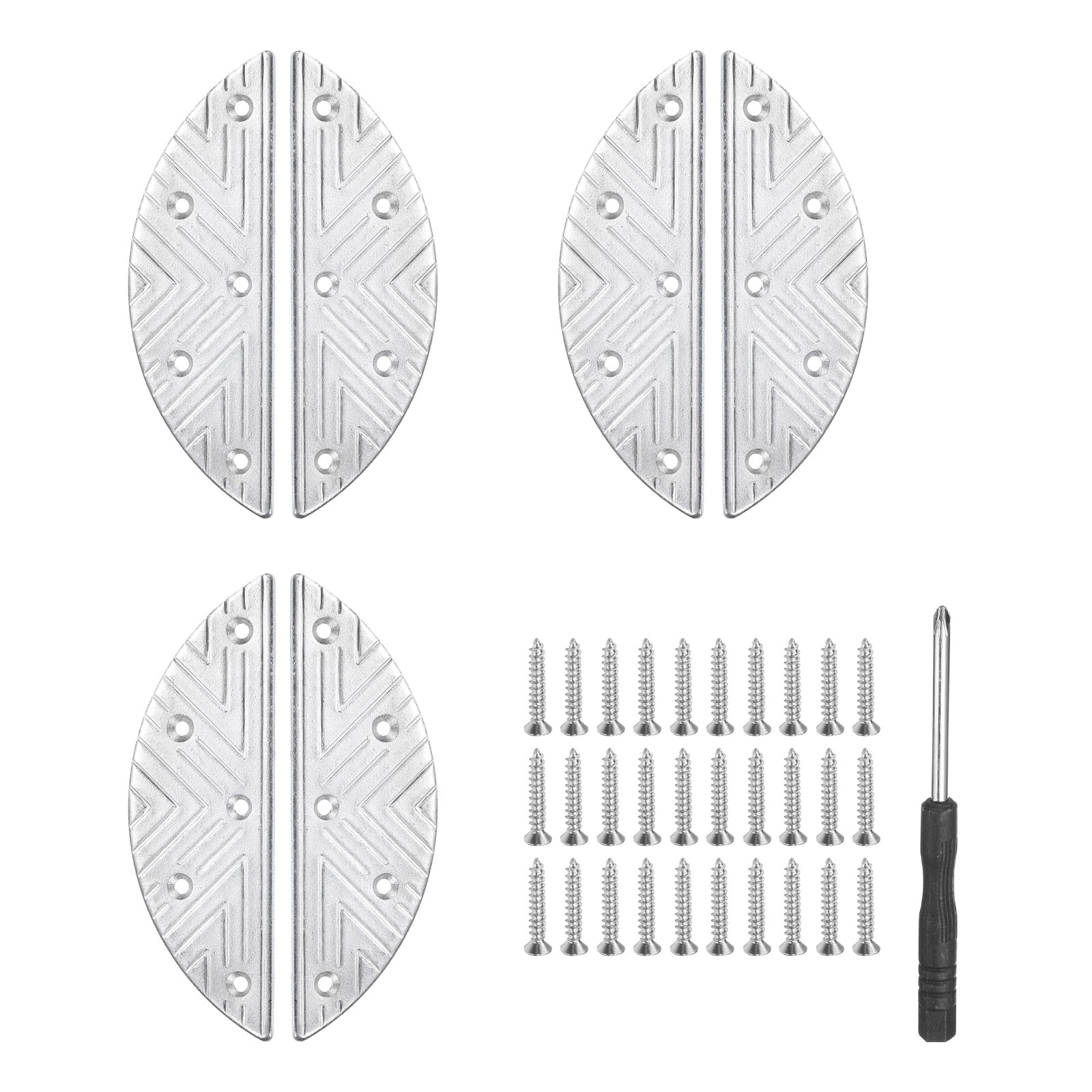 Uxcell 6Pcs Metal Heel Plates Heel Repair Pad Kit with Screw Nails ...