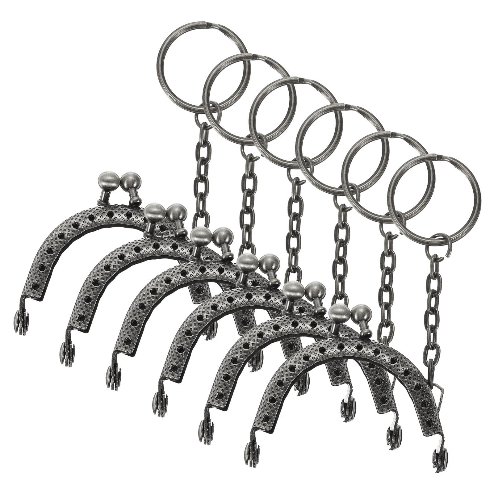 Uxcell 6Pcs Metal Purse Frame with Key Ring, 5cm/2" Retro Arch Kiss ...