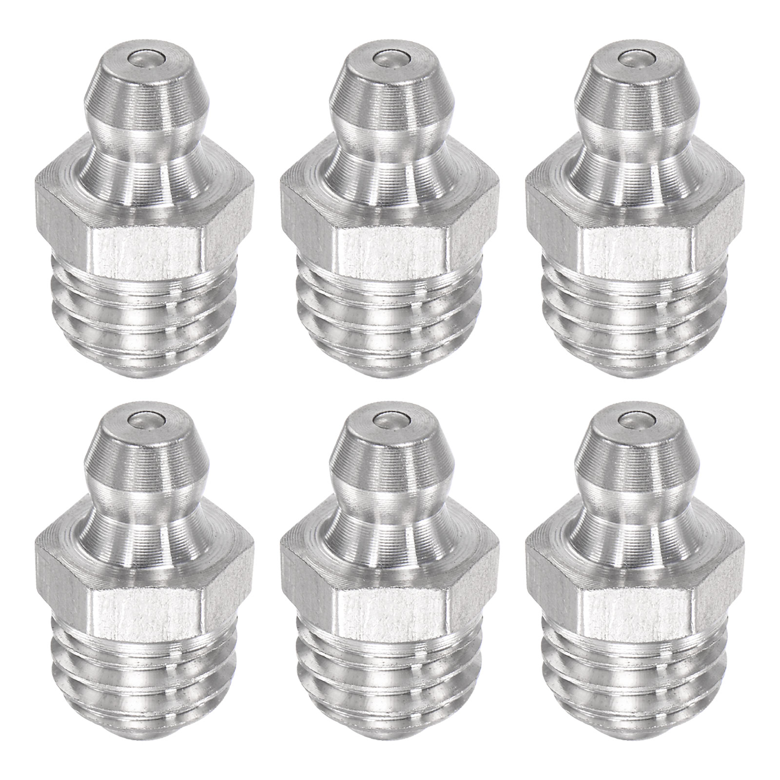 Uxcell 6Pcs Metric Stainless Steel Straight Grease Fitting M10 x 1.5mm ...