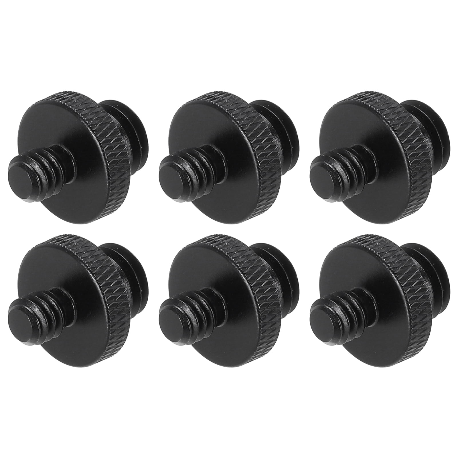 Uxcell 6Pcs Mic Stand Adapter 1/4 Male to M10 Male Double Sides Camera ...