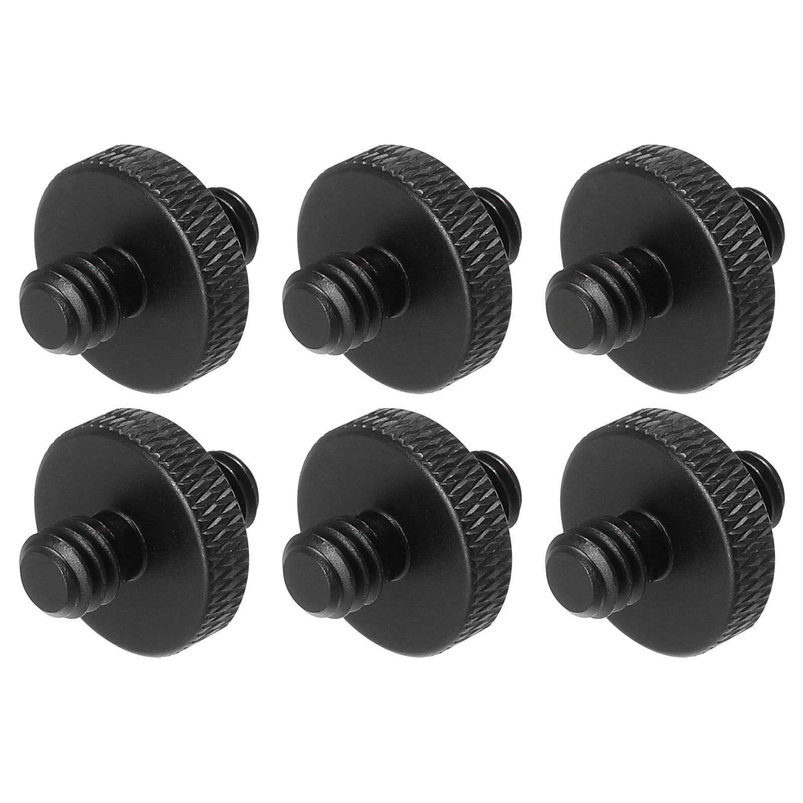 Uxcell 6Pcs Mic Stand Adapter 1/4 Male to M6 Male Double Sides Camera ...