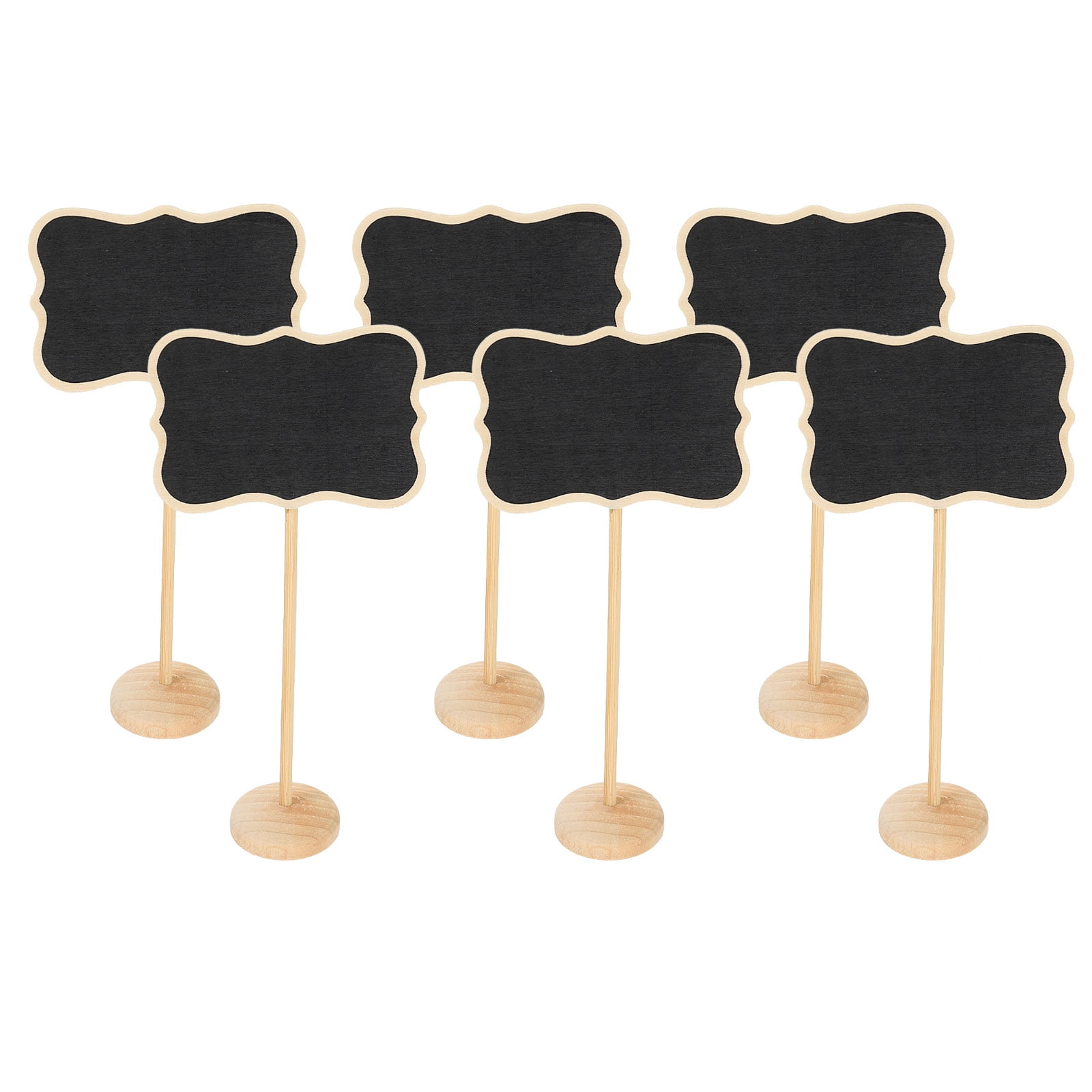 Uxcell 6Pcs Mini Chalkboard Signs with Easel Stand, Black (Style B, 6.8 ...