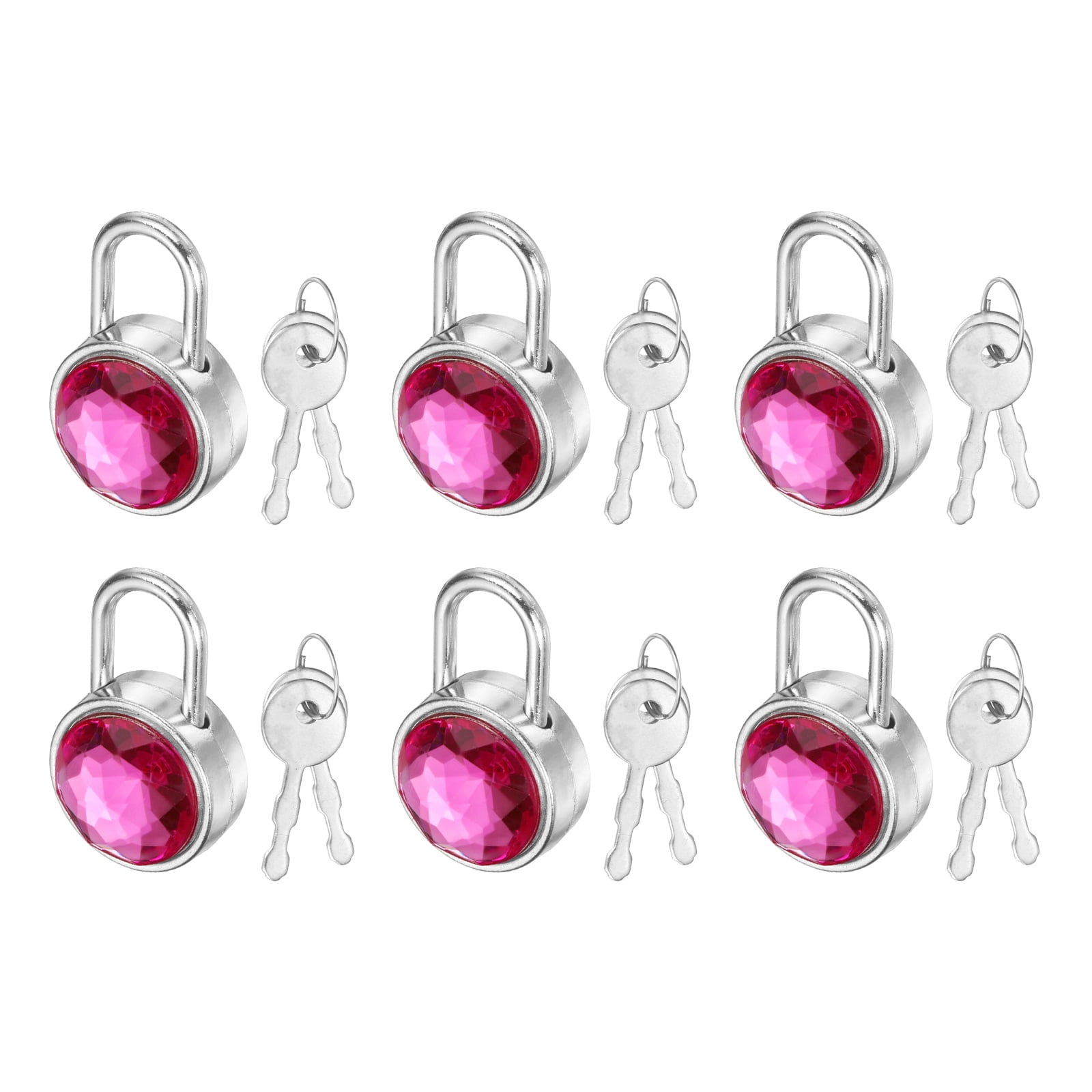 Uxcell 6Pcs Mini Diary Padlock, Small Metal Diaries Lock Mini Keyed ...
