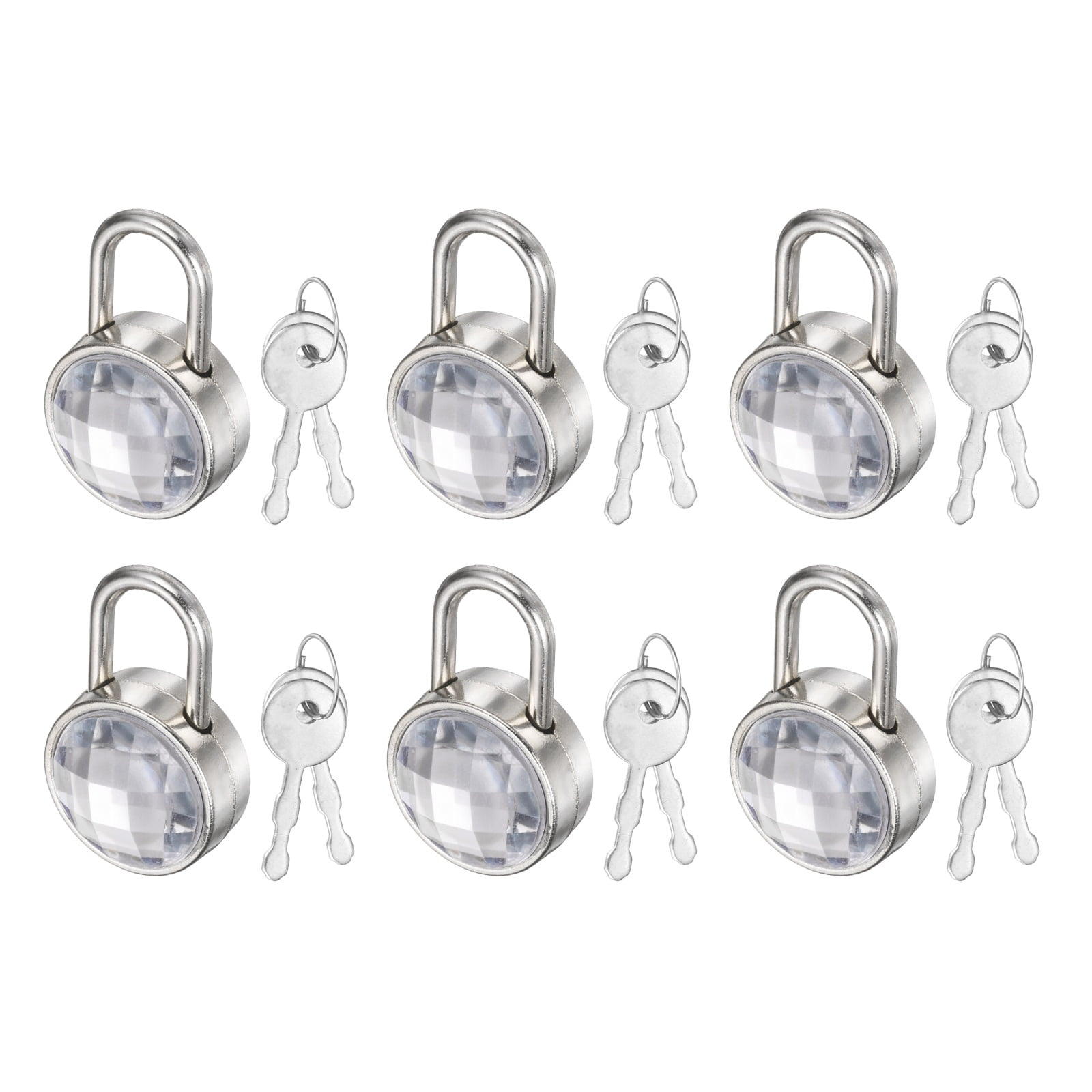 Uxcell 6Pcs Mini Diary Padlock, Small Metal Diaries Lock Mini Keyed ...
