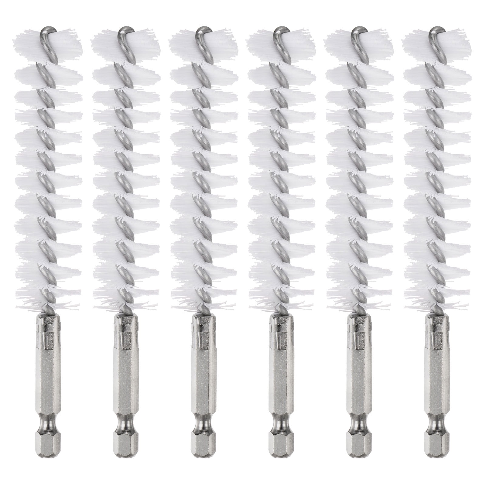 Uxcell 6Pcs Nylon Bore Brush 18mm Dia 4.5" Long Cleaning Twisted Wire ...