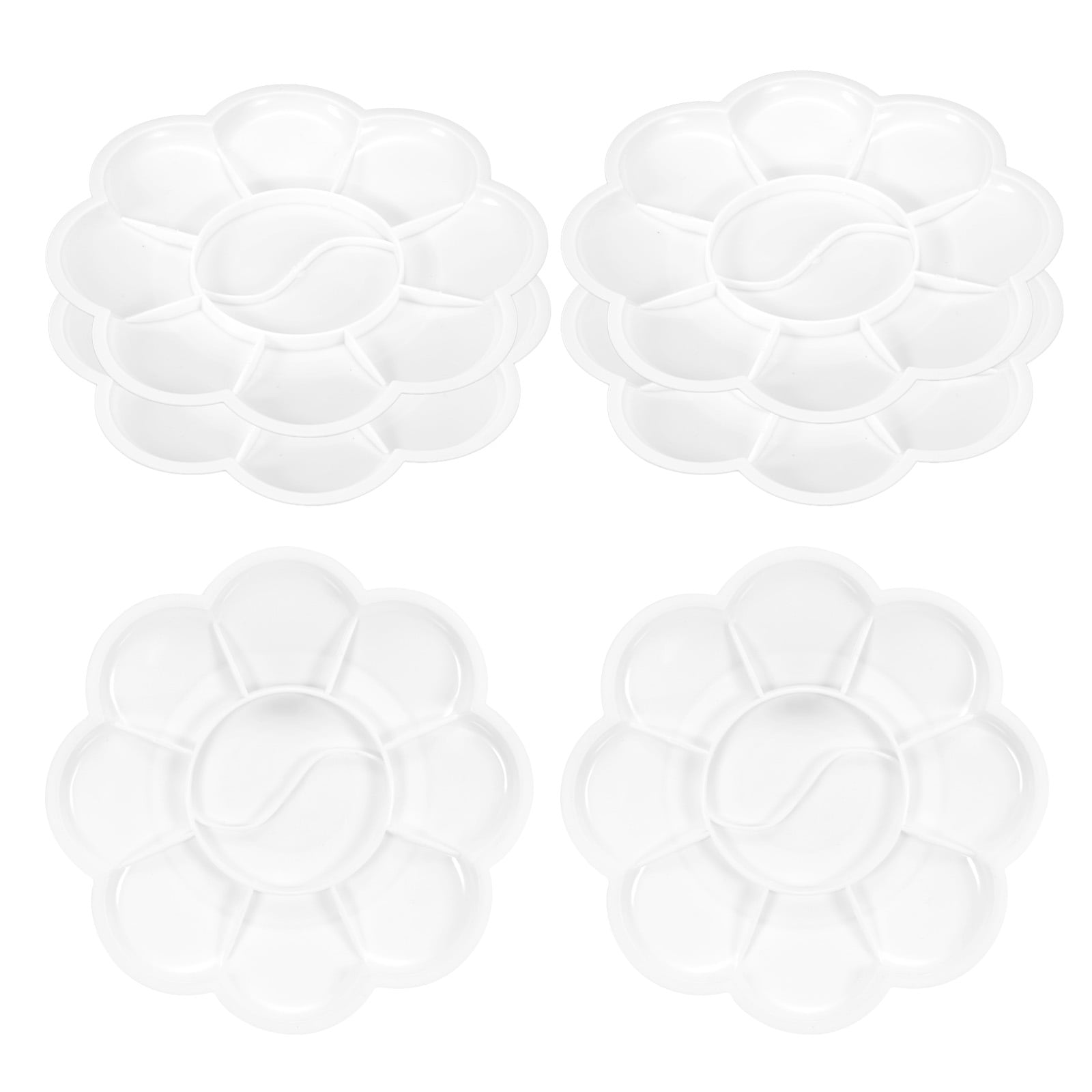Uxcell 6Pcs Paint Tray Palette, 4.5"/11.5cm Painting Palette Plastic ...
