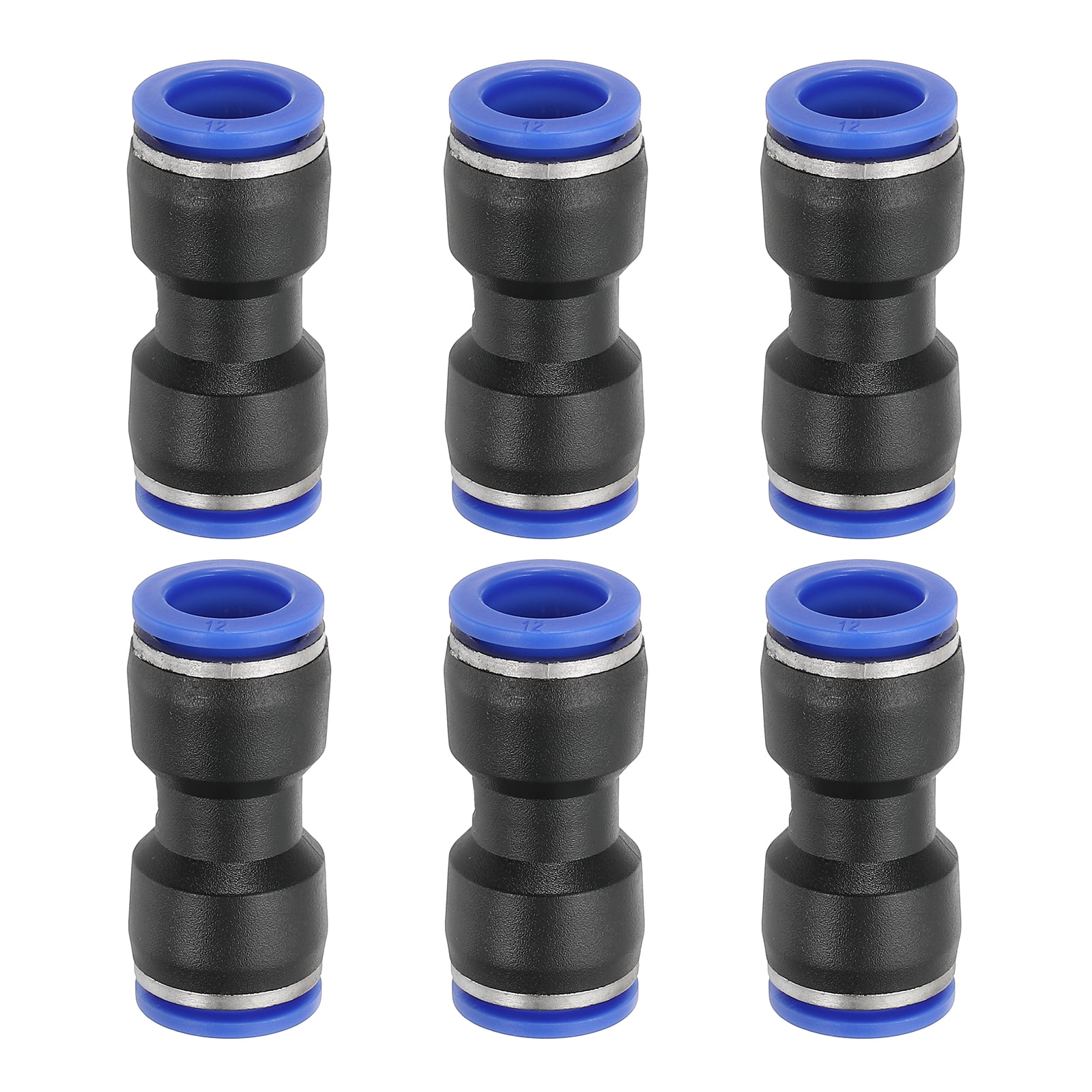 Uxcell 6Pcs Quick Straight Connectors, 12 mm(4/9")Tube OD -5~60 ...