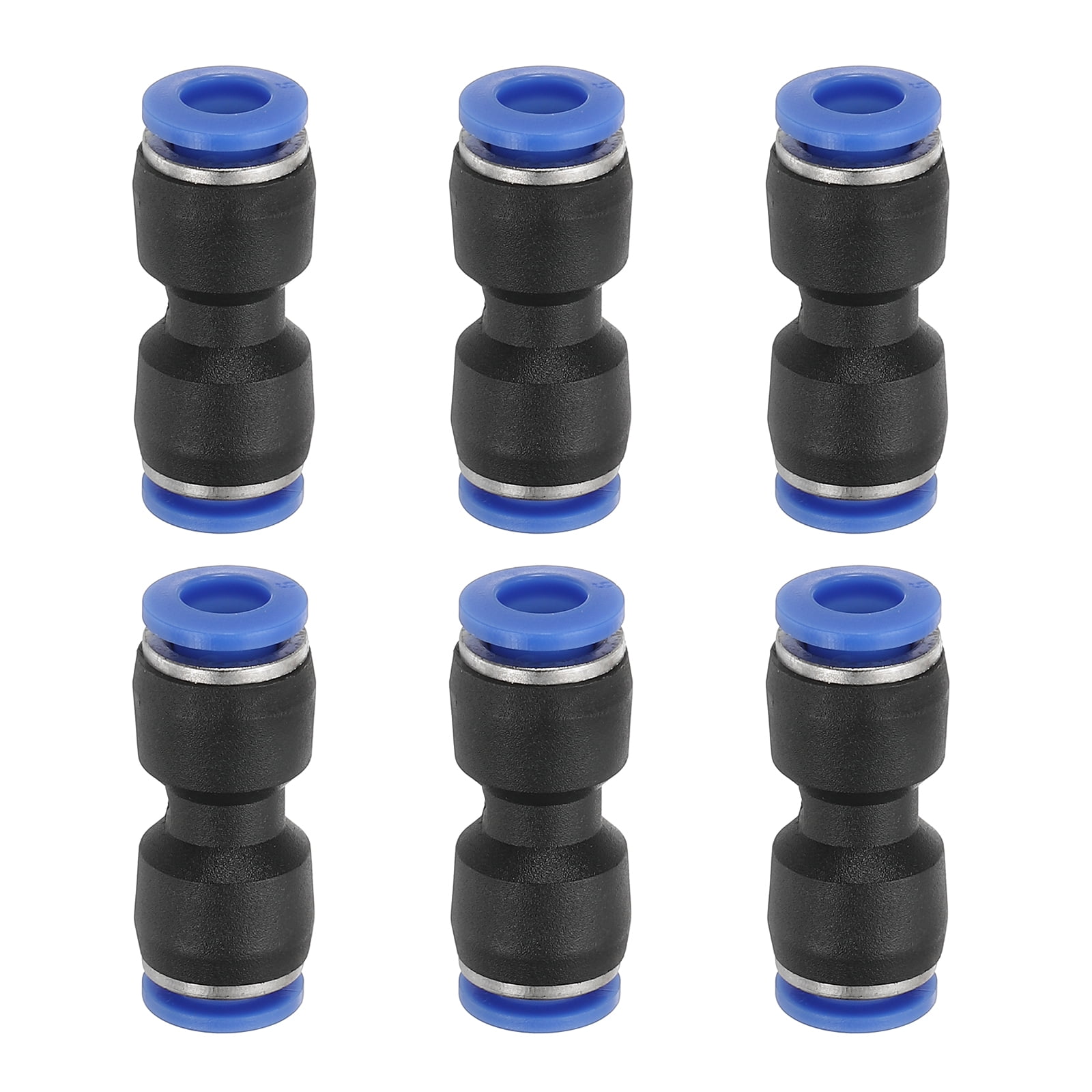 Uxcell 6Pcs Quick Straight Connectors, 6 mm(1/4")Tube OD -5~60℃ Plastic ...