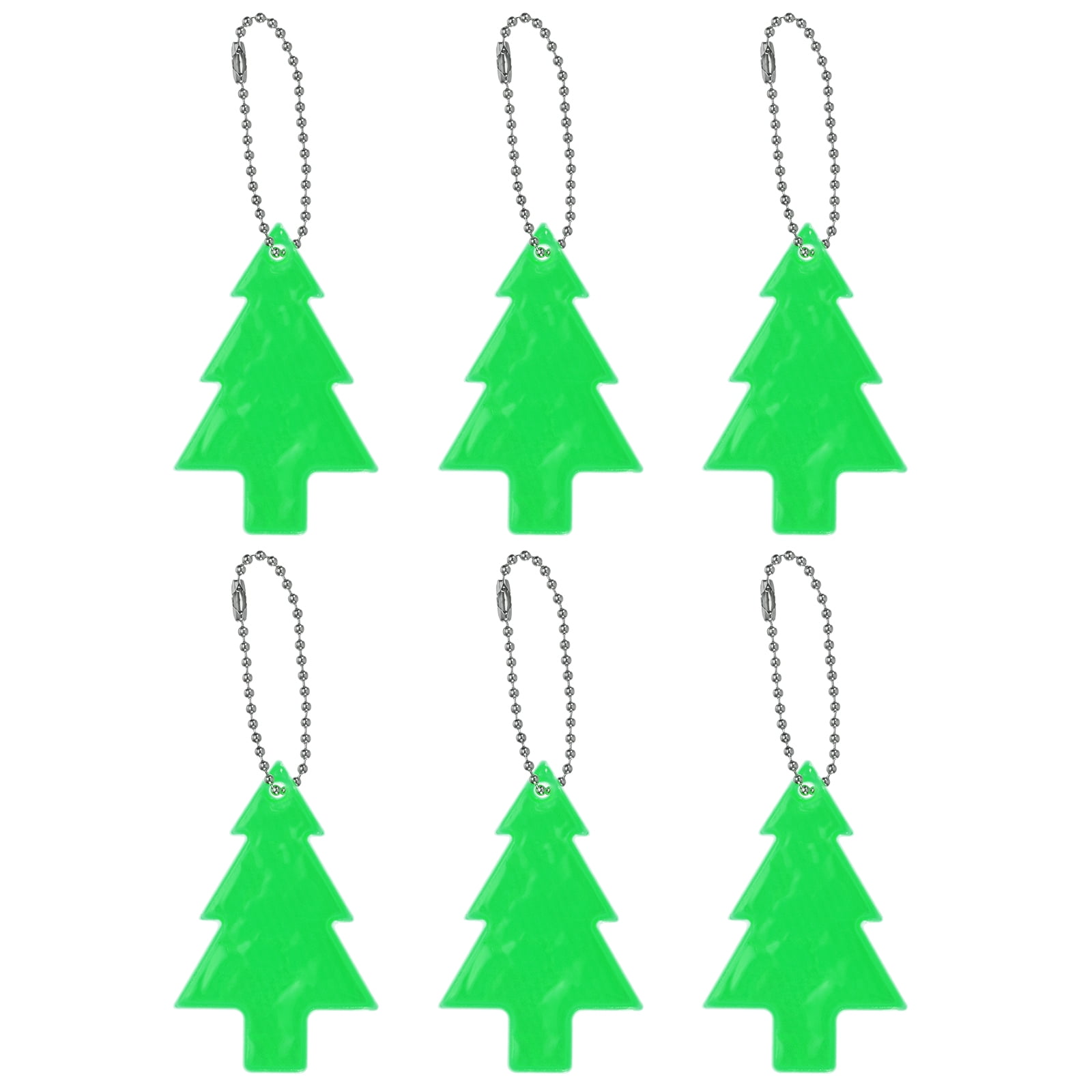 Uxcell 6Pcs Reflective Keychain Tags Reflective Pendant Reflector Key ...