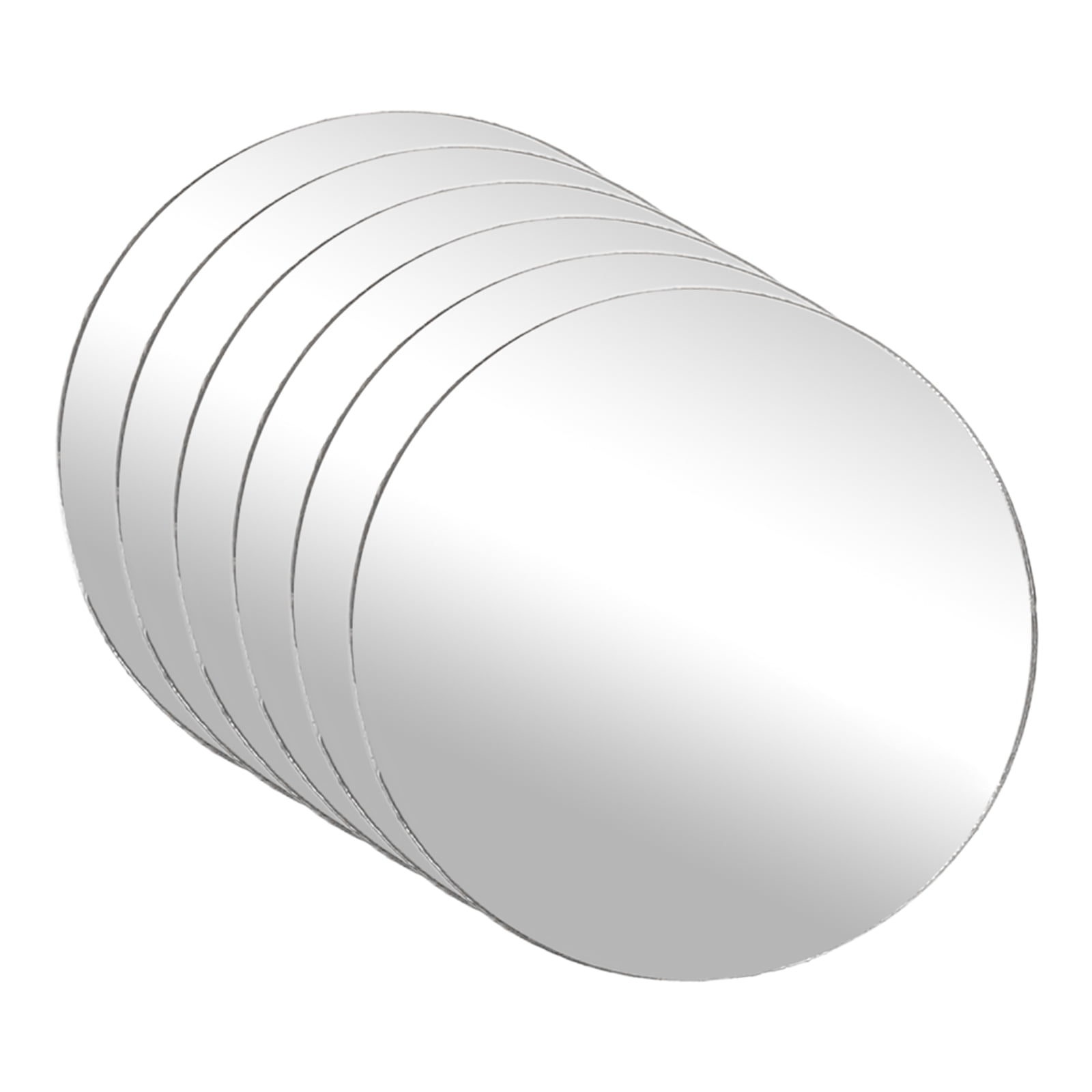 Uxcell 6Pcs Shatter Proof Acrylic Mirror, 1.2" Circle Round Corner ...