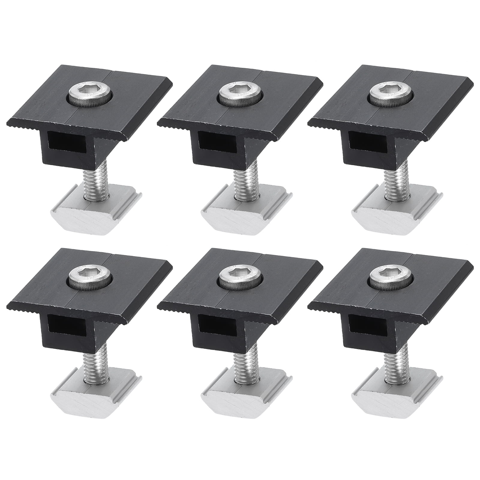Uxcell 6Pcs Solar Panel Middle Clamp, 30mm Aluminum Solar Panel Center ...