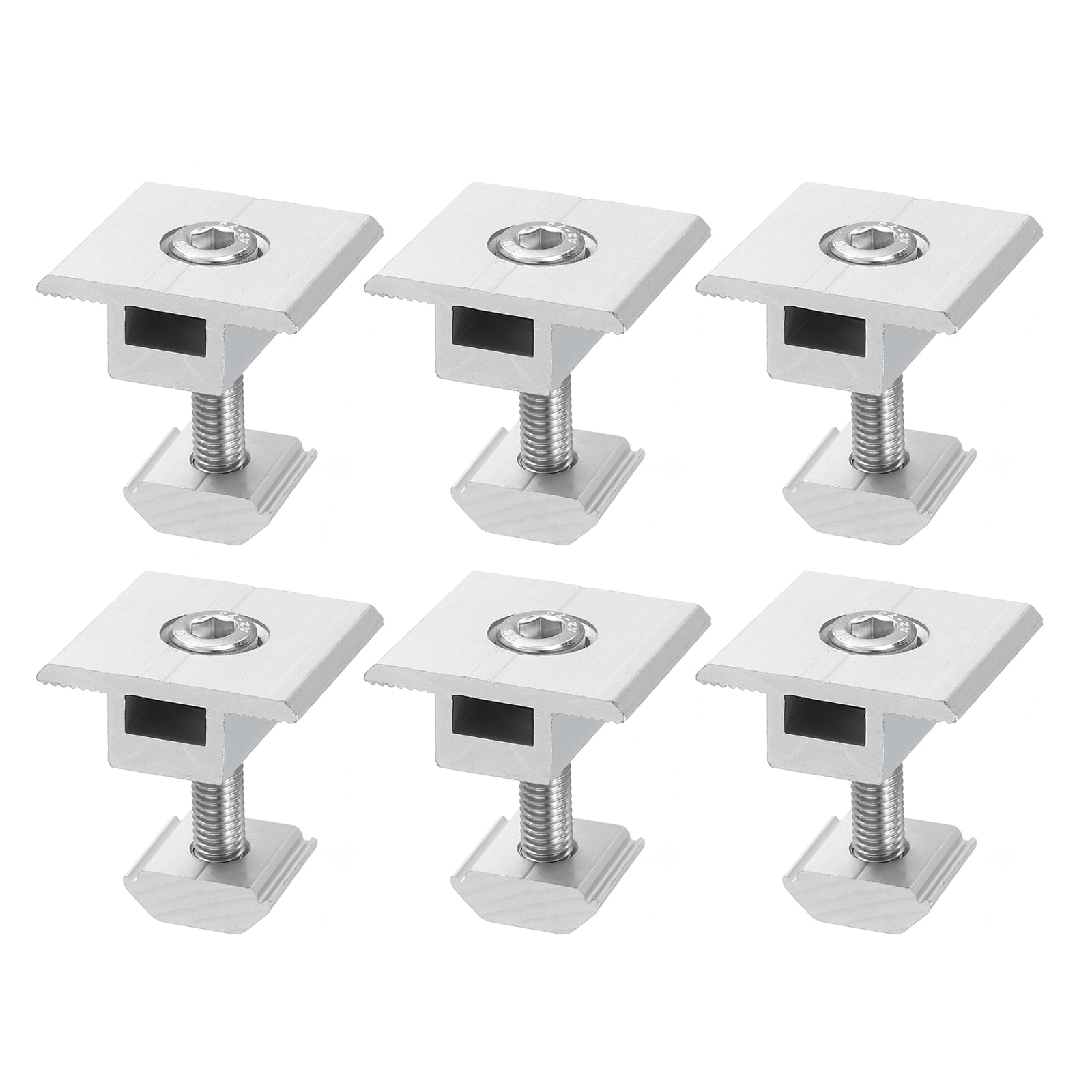 Uxcell 6Pcs Solar Panel Middle Clamp, 30mm Aluminum Solar Panel Center ...