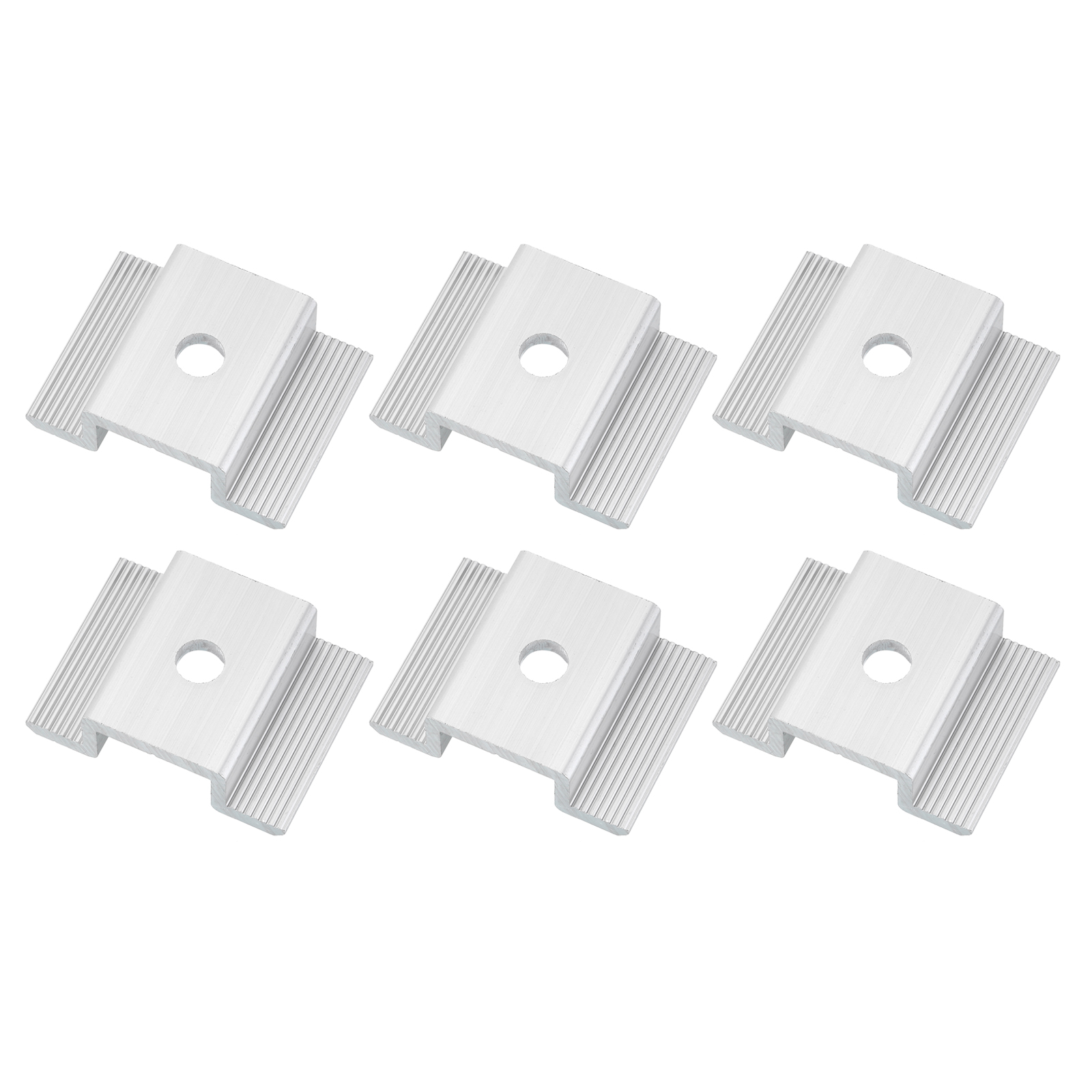 Uxcell 6Pcs Solar Panel Mount Mid Clamps, 1.06" Aluminum Solar Mid ...