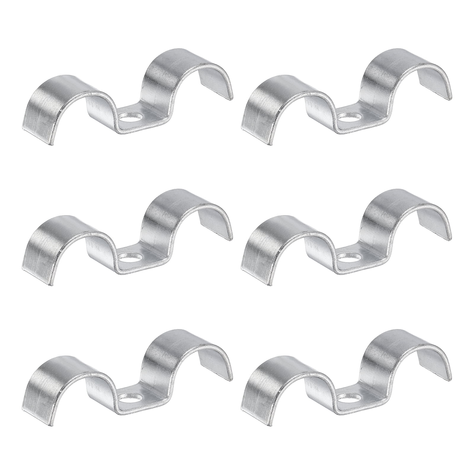 Uxcell 6Pcs Stainless Steel Double Line Clamp 18 mm / 11/16 inch Fuel ...