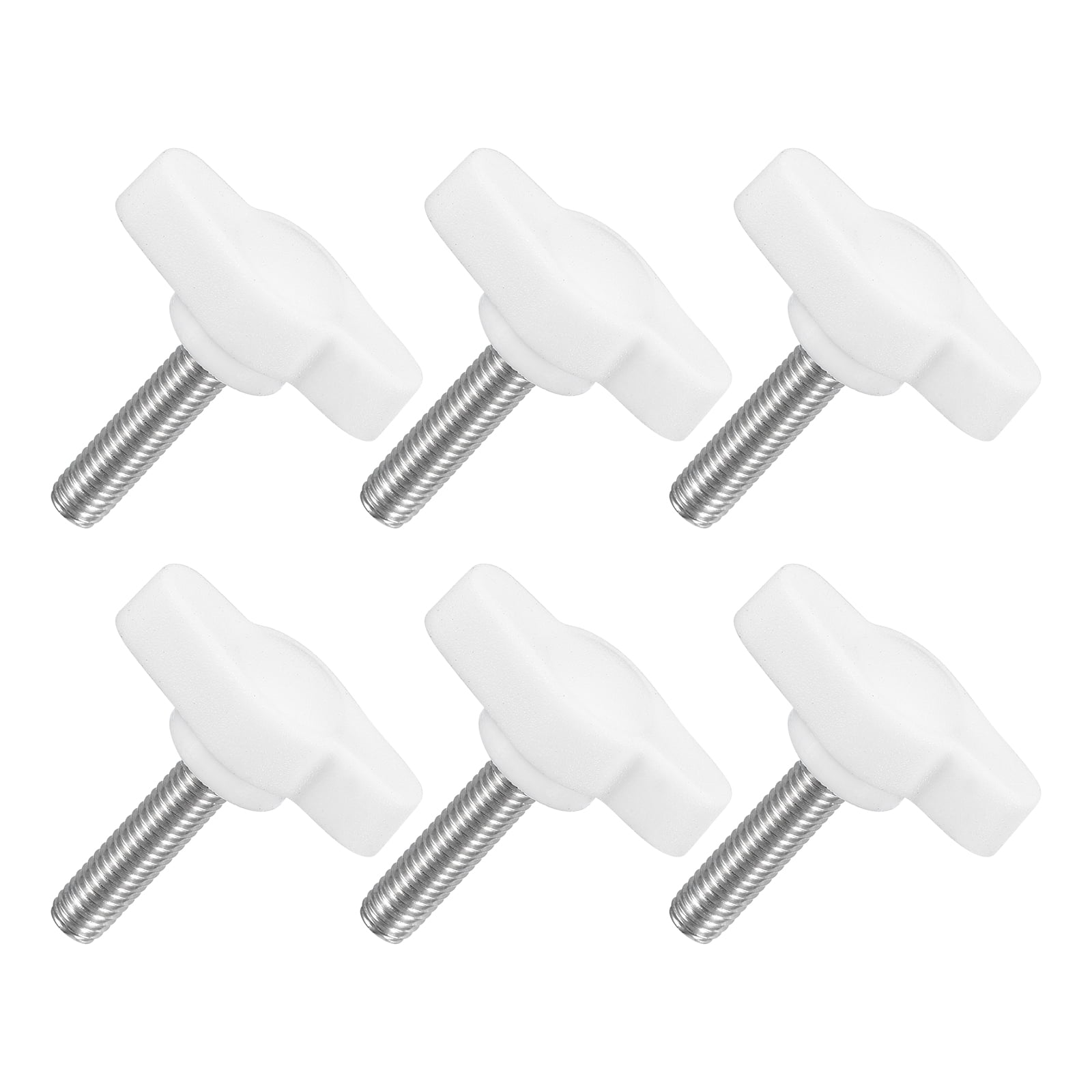 Uxcell 6Pcs Tee Wing Knobs Thumb Screws Clamping Screw Knobs M5 x 20mm ...