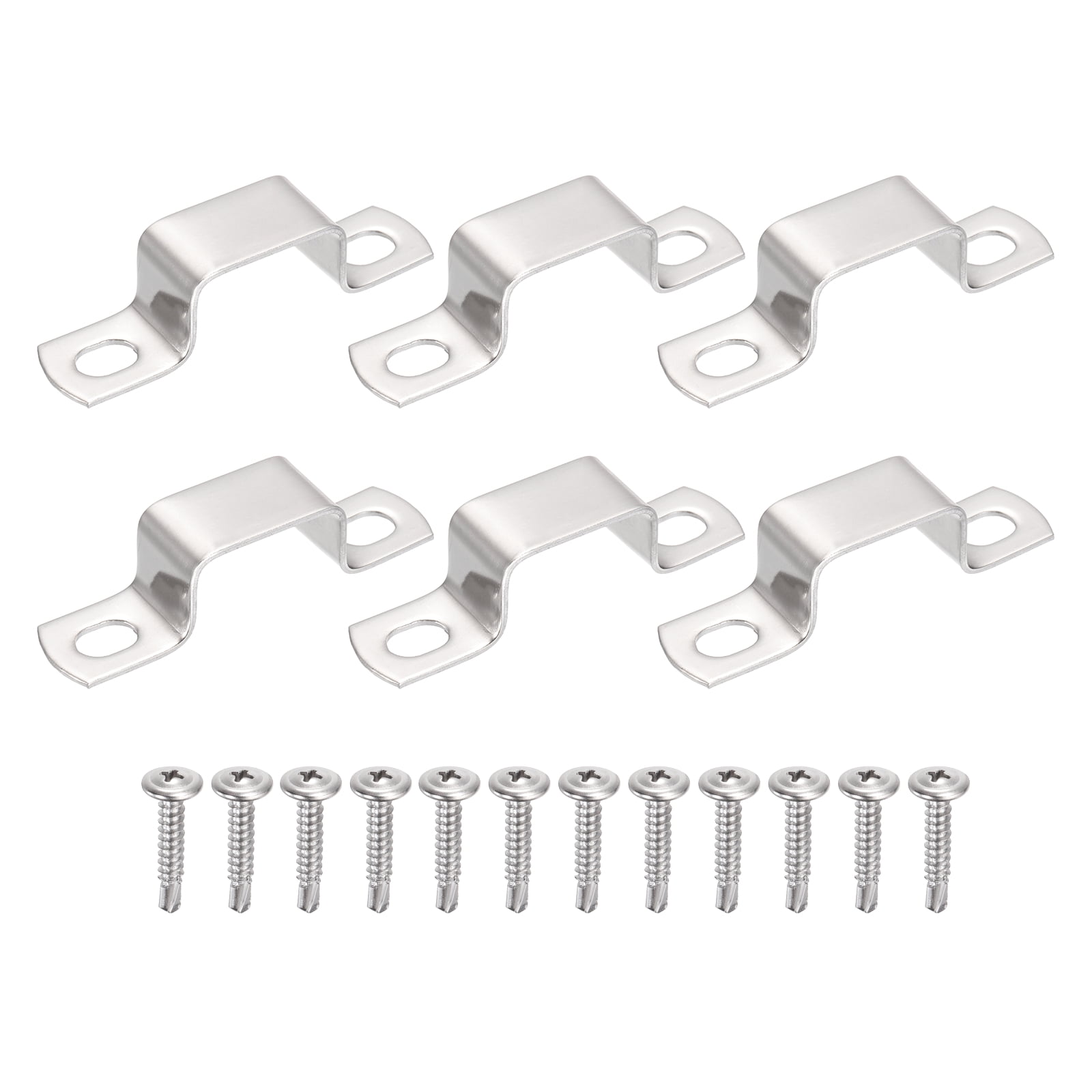 Uxcell 6Pcs U Shape Square Tube Clamp, 30x20mm U Shaped Bracket 304 ...