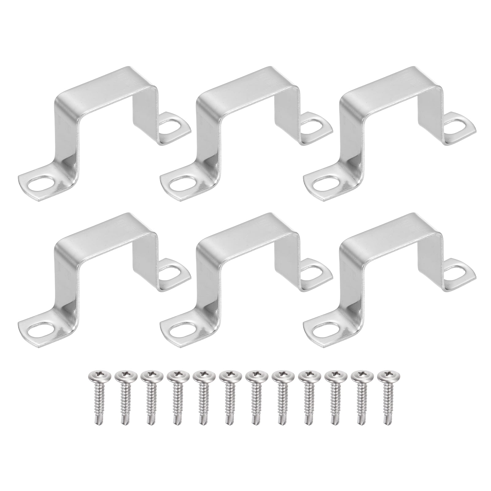 Uxcell 6Pcs U Shape Square Tube Clamp, 38x38mm U Shaped Bracket 304 ...