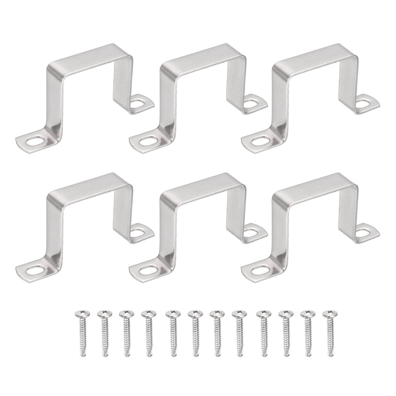Uxcell 6Pcs U Shape Square Tube Clamp, 45x45mm U Shaped Bracket 304 ...