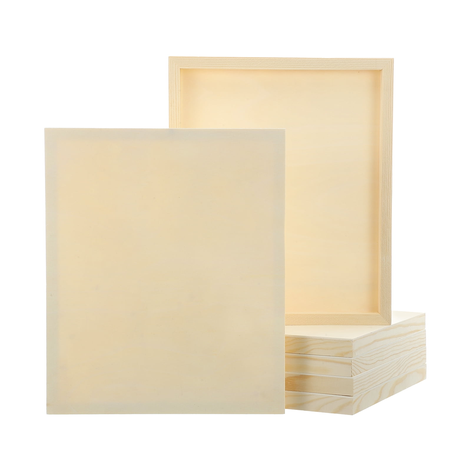 Uxcell 6Pcs Wood Canvas Boards, 10x12 Inch Wood Art Canvases Square ...