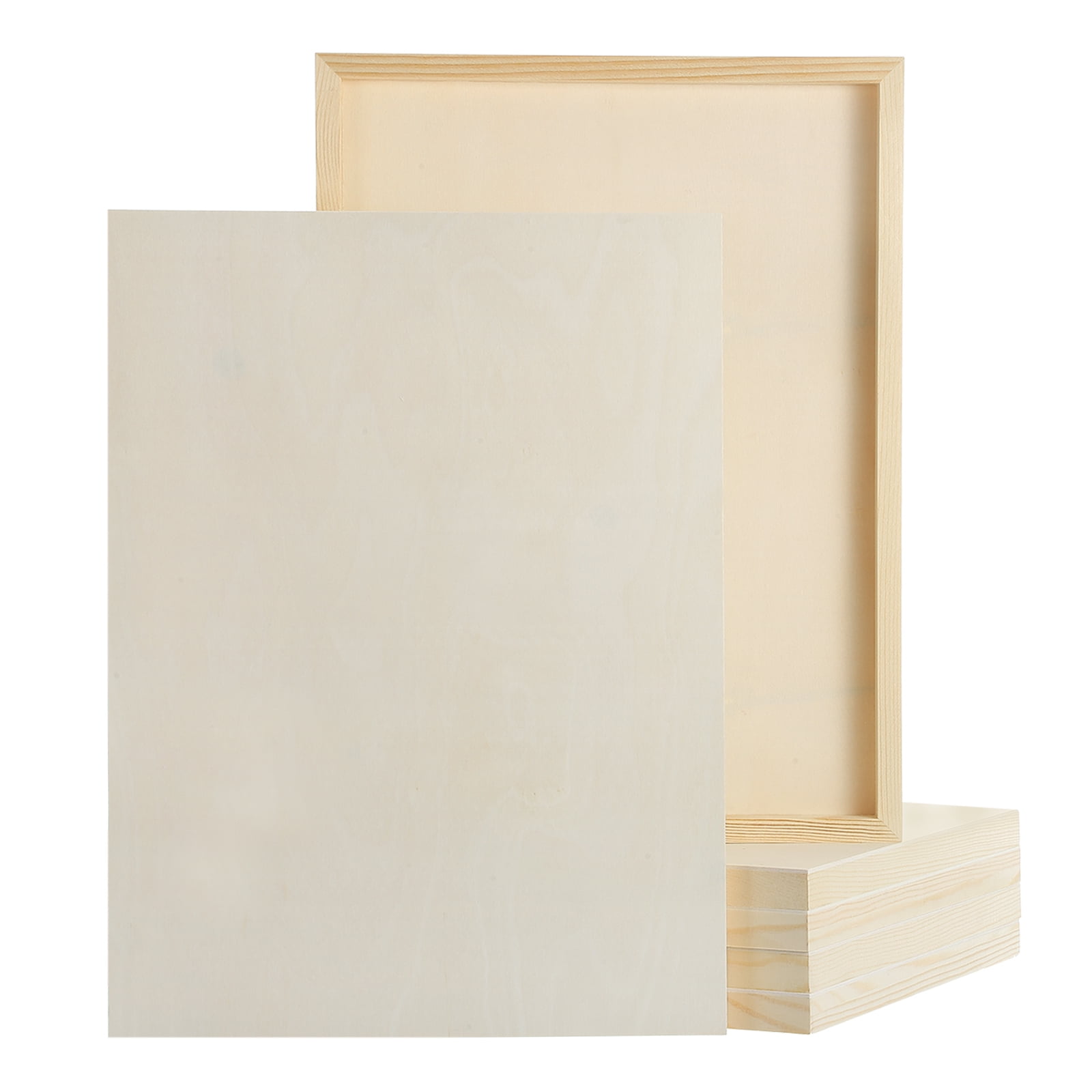 Uxcell 6Pcs Wood Canvas Boards, 12x16 Inch Wood Art Canvases Square ...
