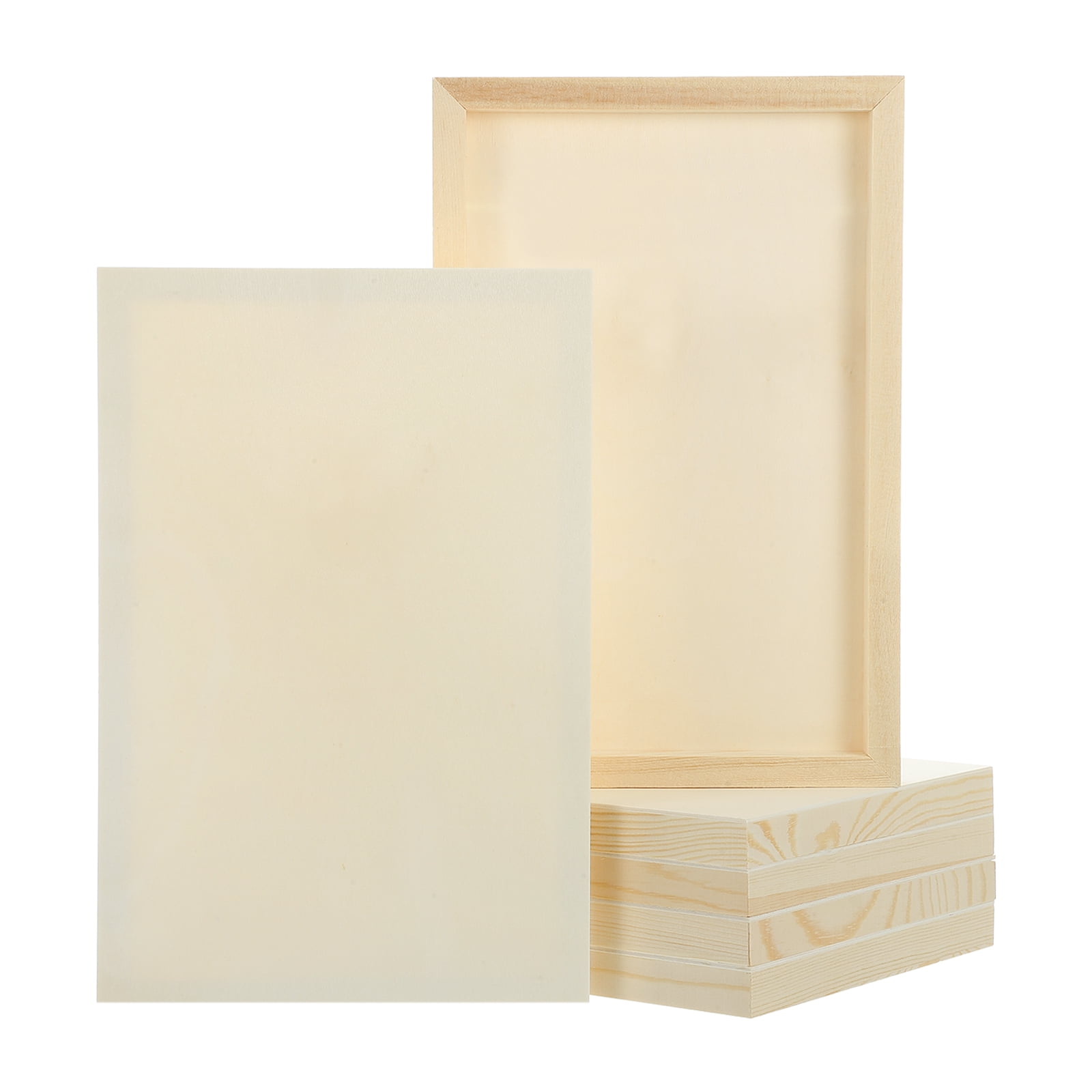 Uxcell 6Pcs Wood Canvas Boards, 8x12 Inch Wood Art Canvases Square ...