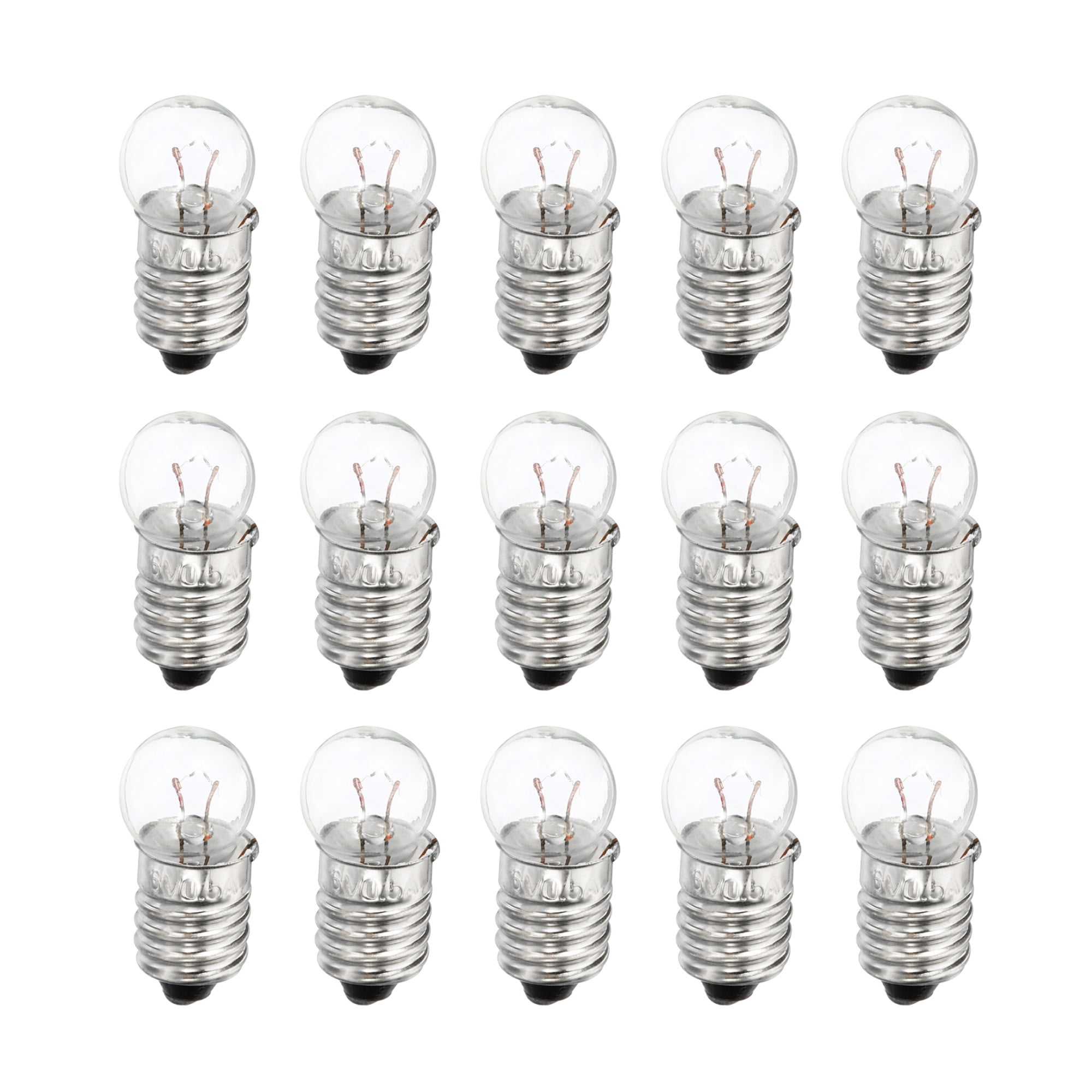 Uxcell 6V E10 Warm Yellow Light Mini Incandescent Bulbs with Box 1 Set ...