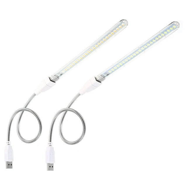Uxcell 6W 24 Lamp Beads USB Light with Flexible Gooseneck Cables, White ...