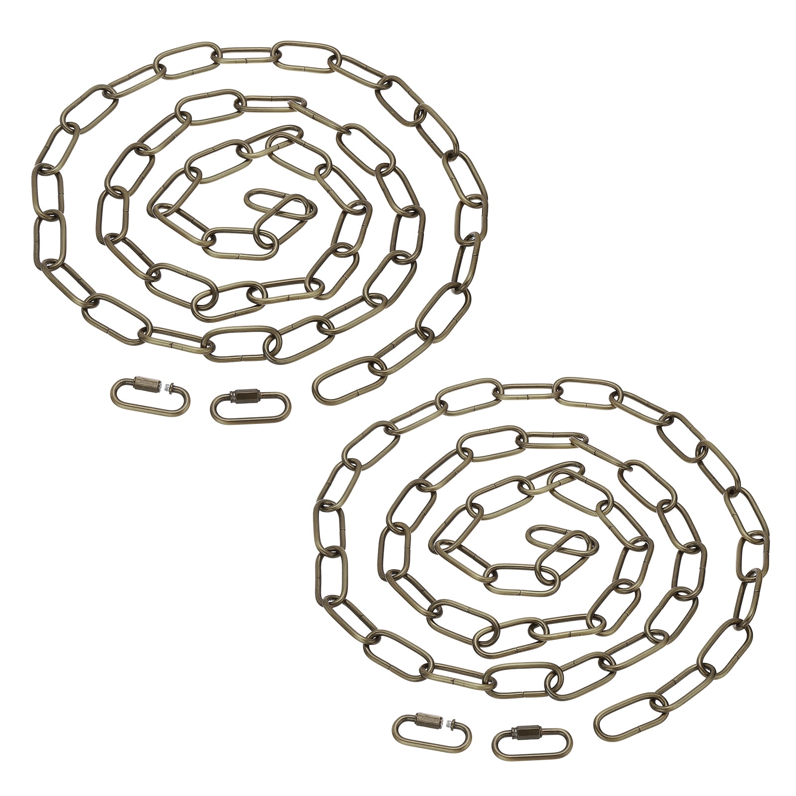Uxcell 6ft Lighting Hanging Chain, 2Pcs Looping Chain with Connectors ...