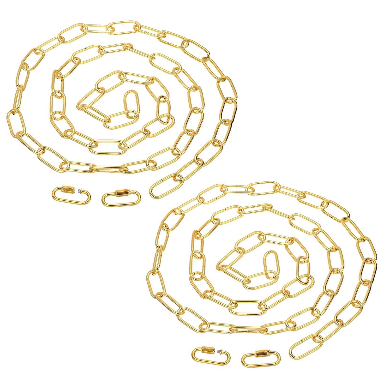 Uxcell 6ft Lighting Hanging Chain, 2Pcs Looping Chain with Connectors ...
