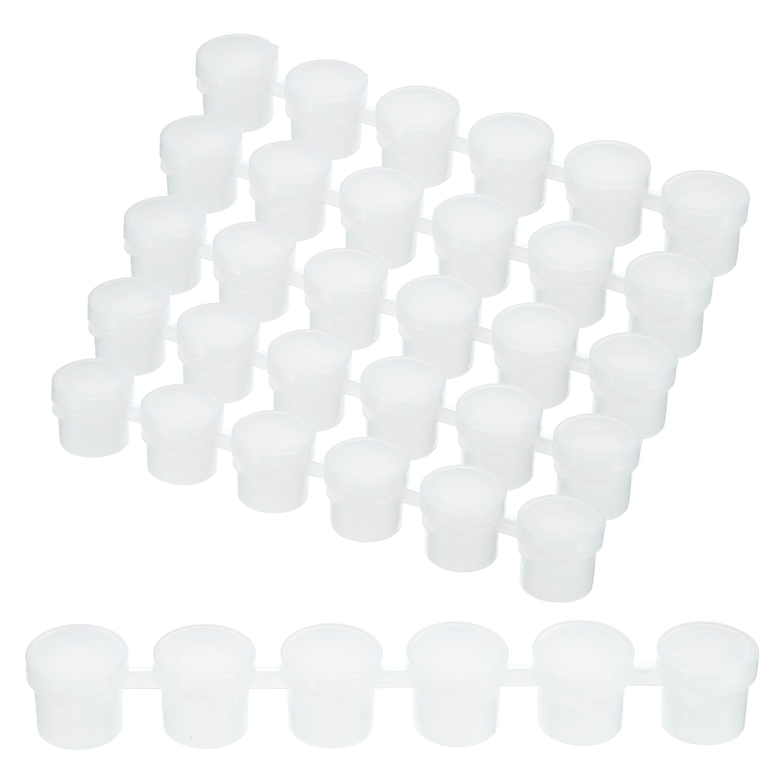 Uxcell 6ml/0.2oz Empty Paint Pots with Lids, 40 Strips 240 Pots Mini ...