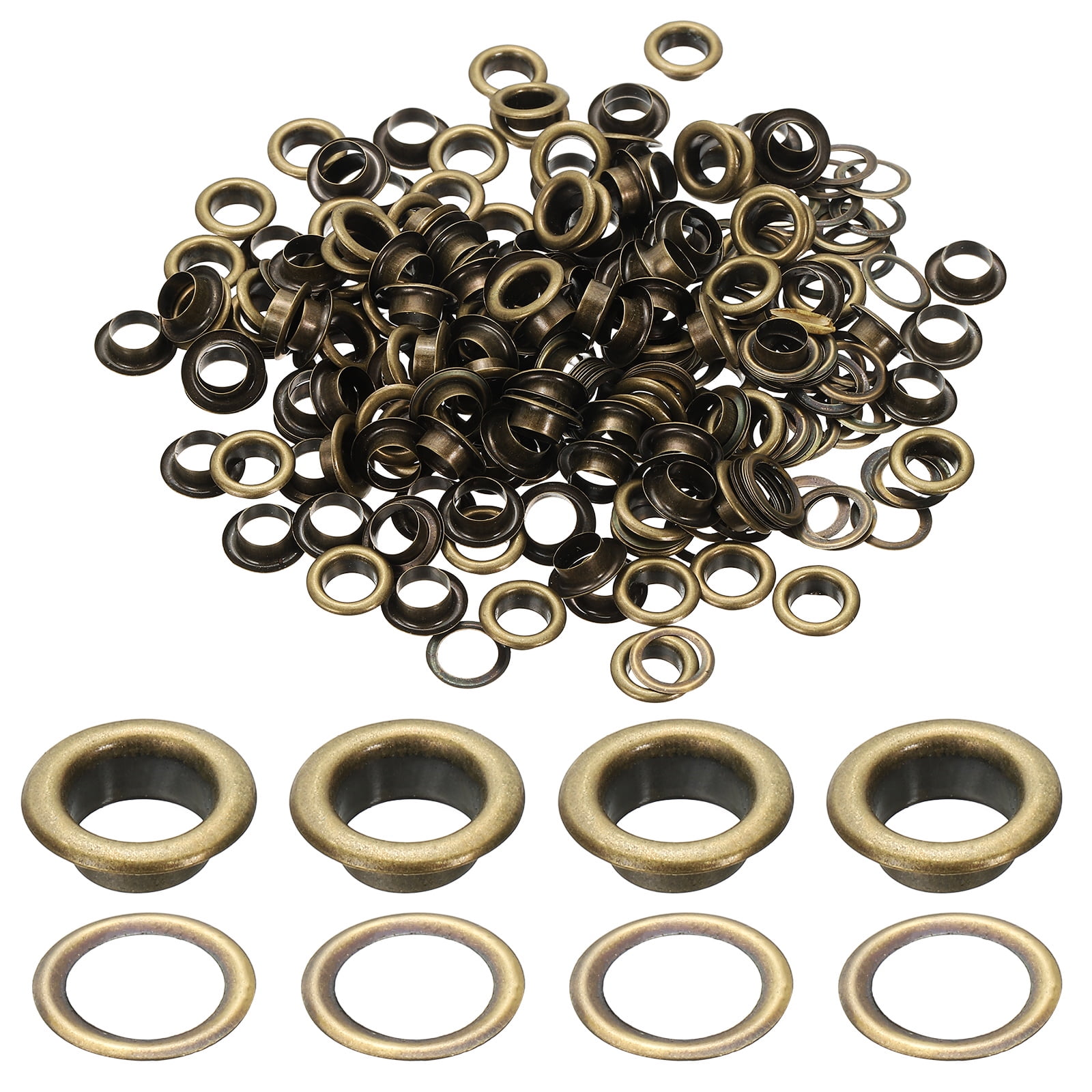 Uxcell 6mm/1/4" Metal Eyelets, Eyelets and Grommets Kit for DIY Project ...