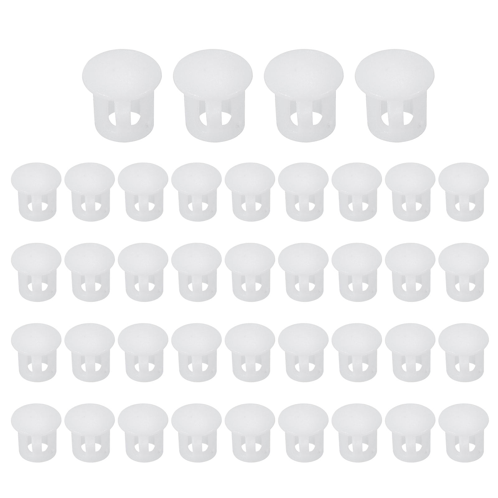 Uxcell 6mm/1/4" Plastic Hole Plugs, Flush Type Round Plug Snap in ...