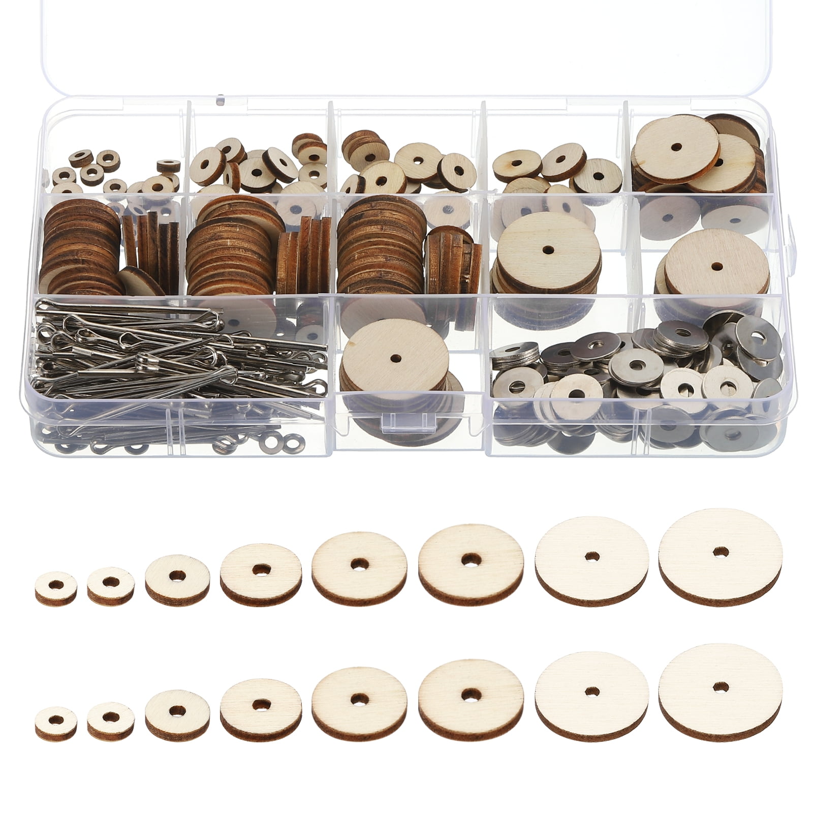 Uxcell 6mm-24mm 8 Sizes Doll Joints, 90 Set Removable Cotter Pin Joints ...