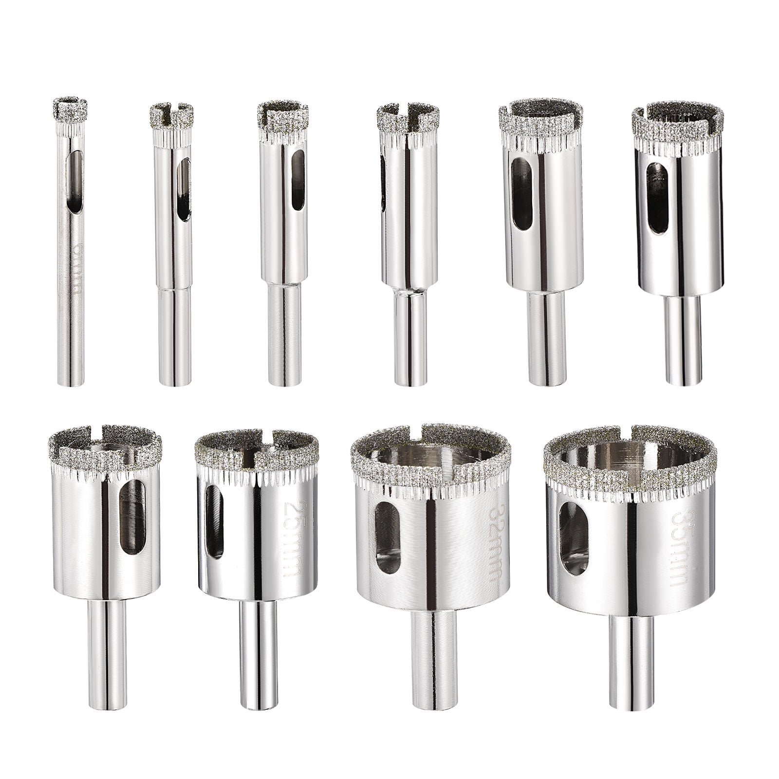 Uxcell 6mm - 35mm Diamond Hole Saw Kit 15/64" - 1-3/8" Glass Diamond ...