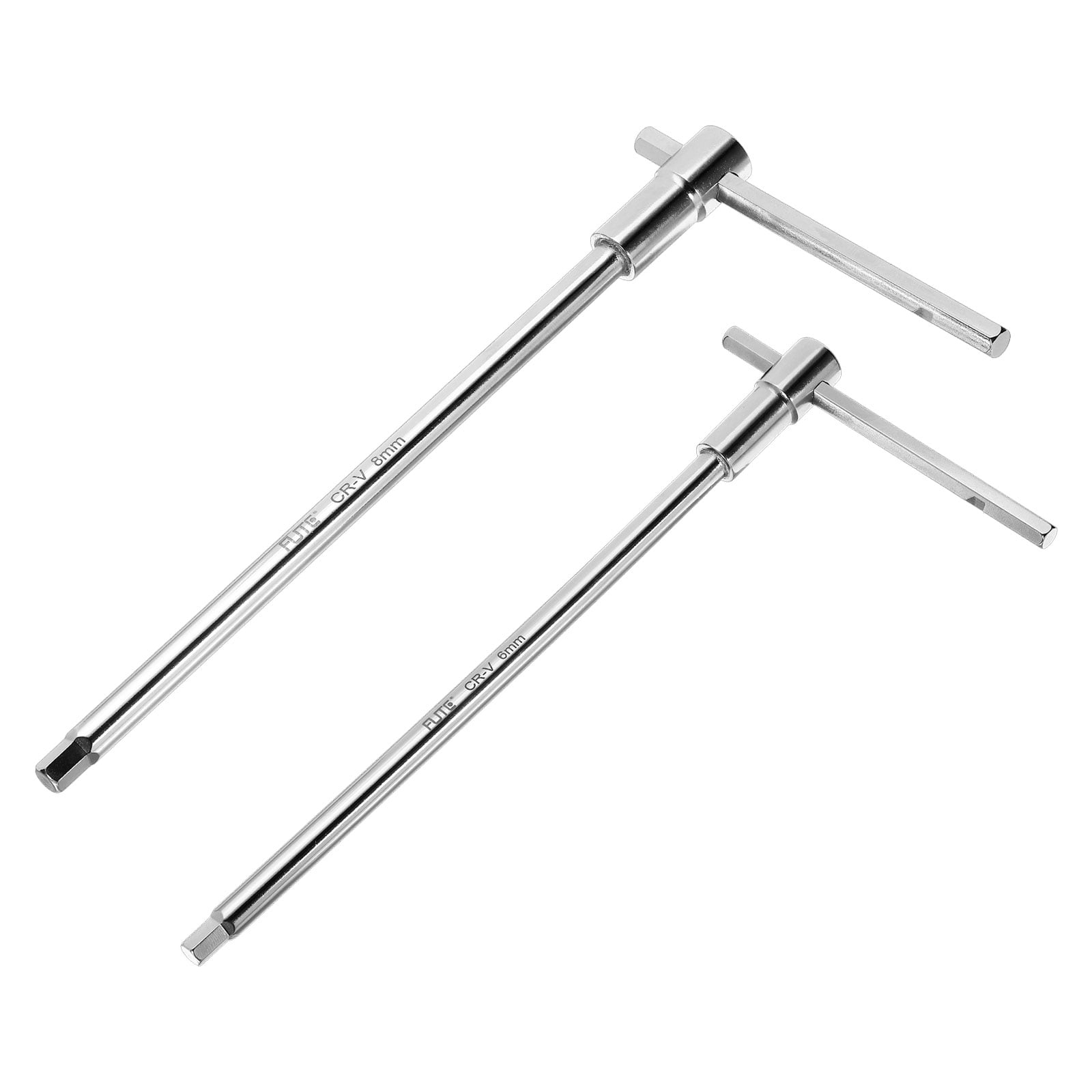 Uxcell 6mm 8mm Sliding T-Handle Hex Key Wrench for Fast-Spinning, CR-V ...