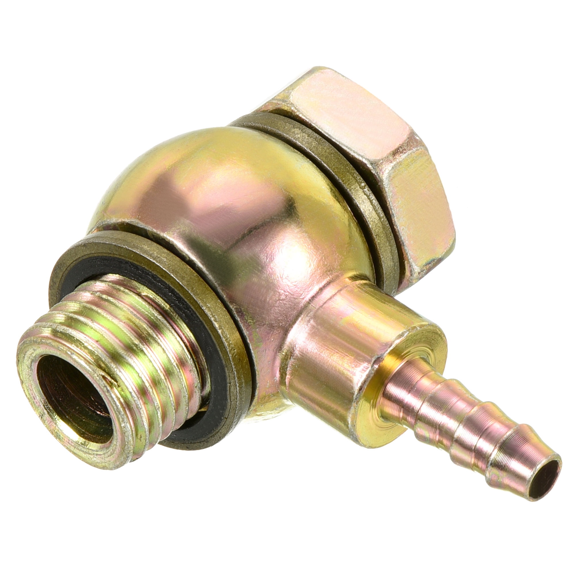 Uxcell 6mm Barb M14x1.5 Male Thread Hose Pipe Fitting Elbow Carbon ...