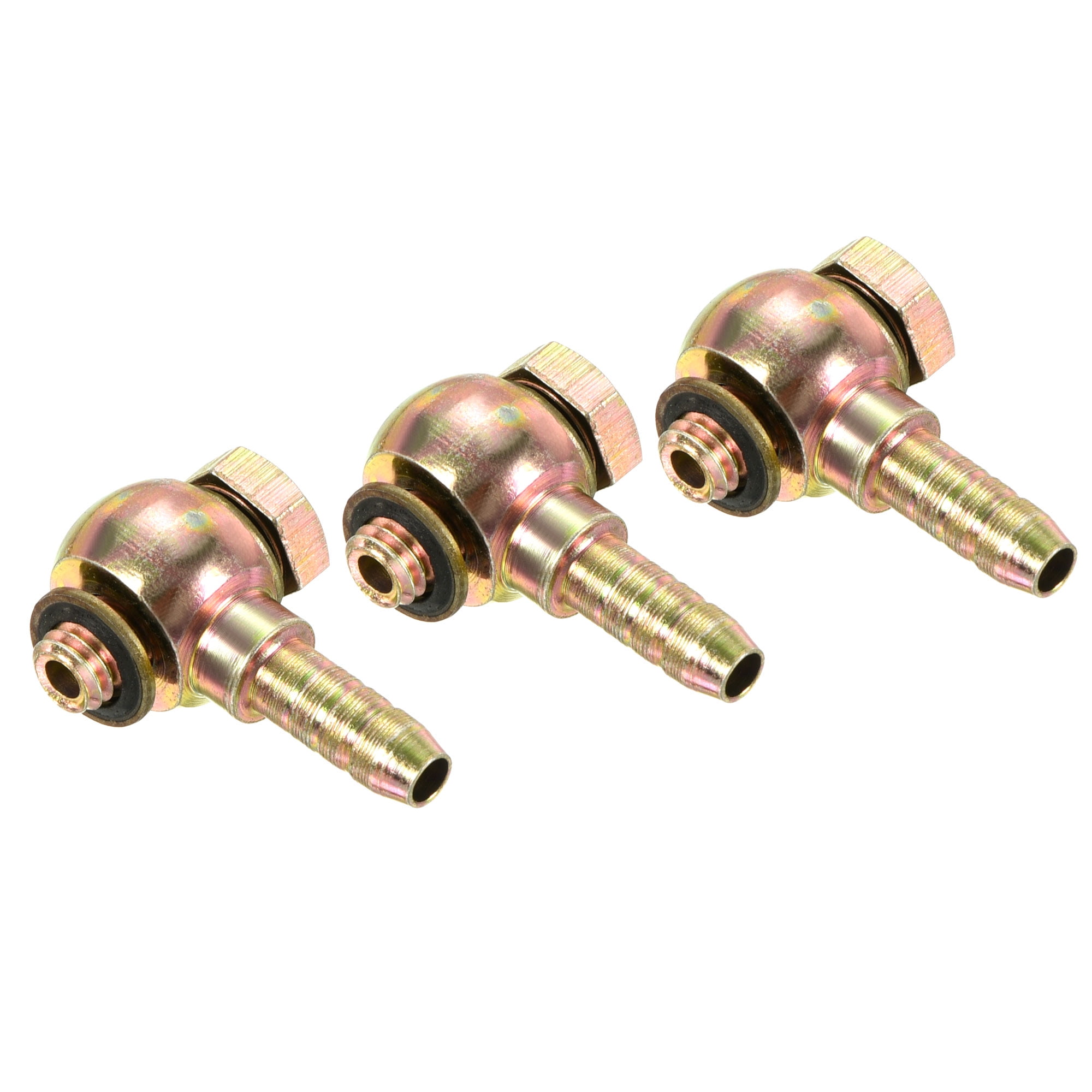 Uxcell 6mm Barb M6x1 Male Thread Hose Pipe Fitting Elbow Carbon Steel ...