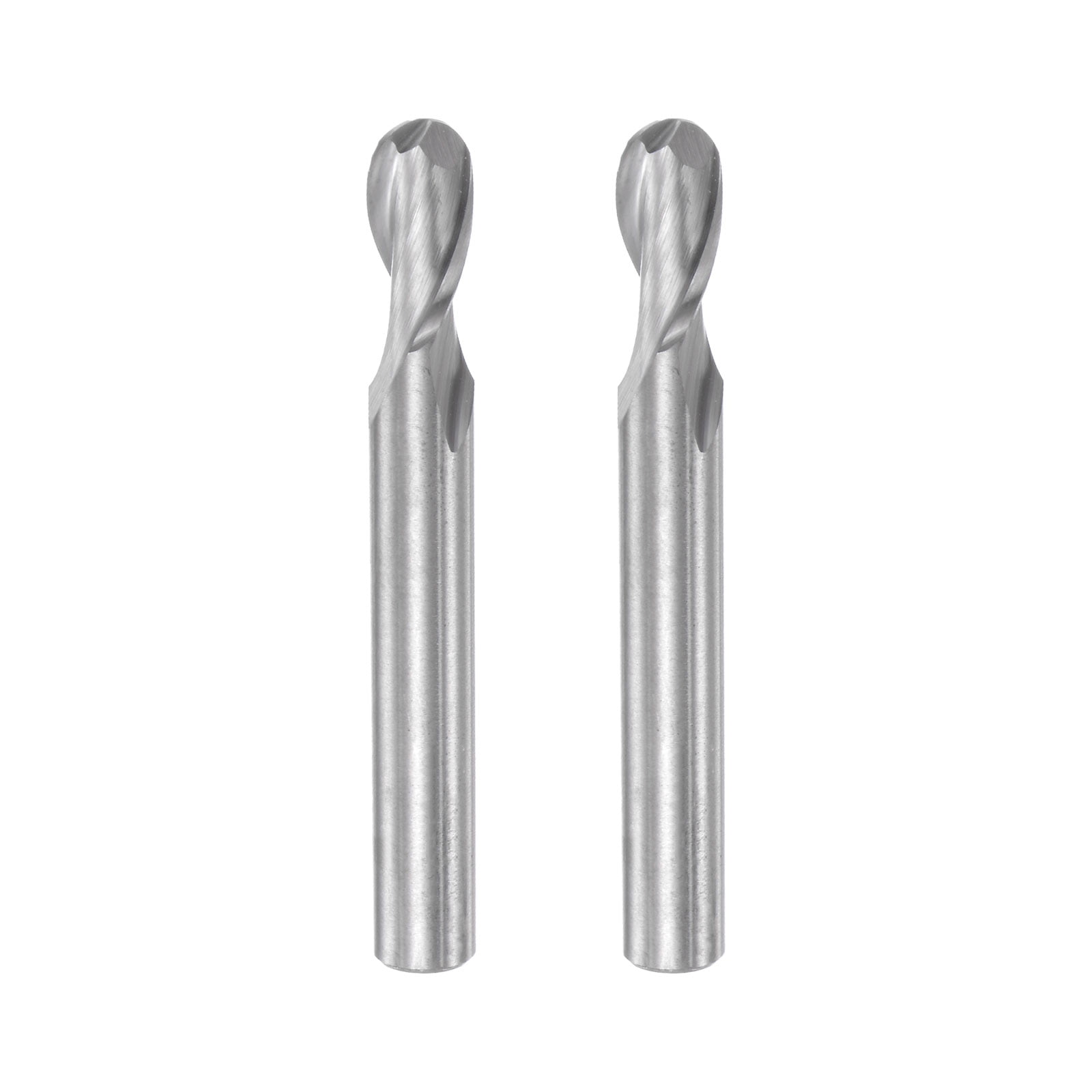 Uxcell 6mm Dia 12mm Cutting Length High Speed Steel 2 Flutes Ball Nose ...