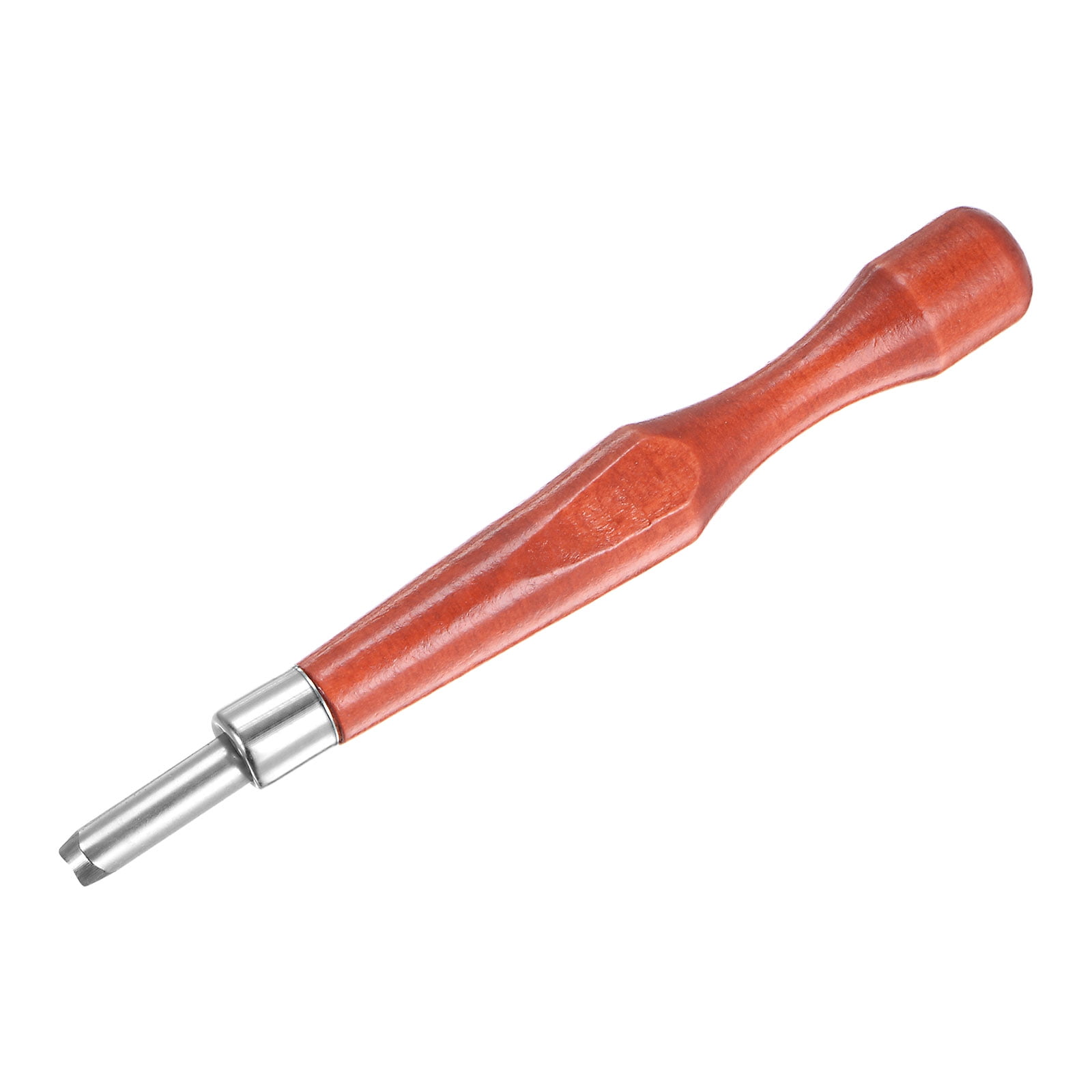 Uxcell 6mm High Speed Steel Medium Half-Round Bit Red Wood Handle Wood ...