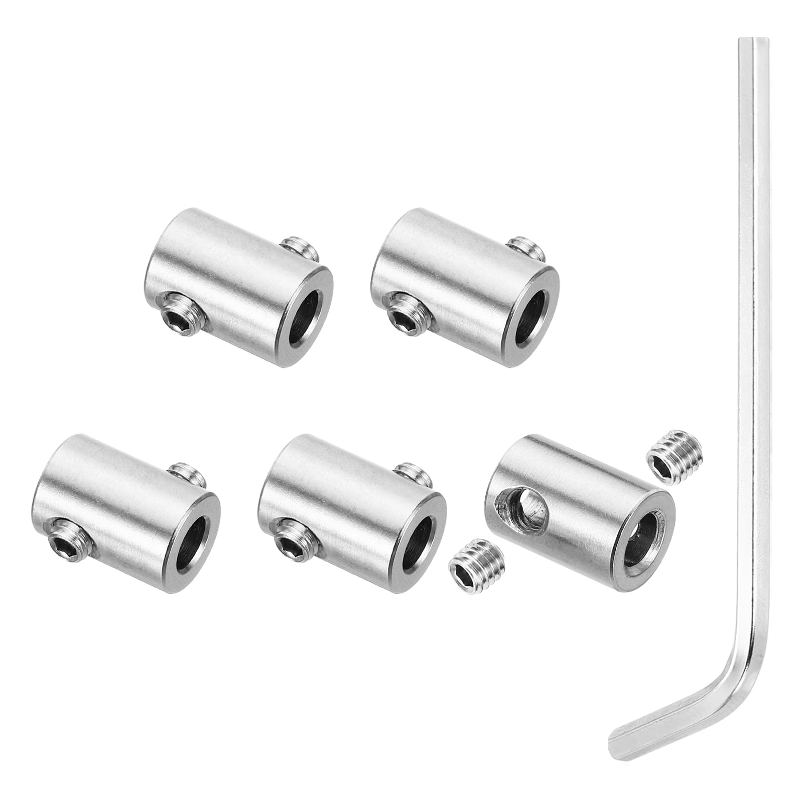 Uxcell 6mm Hole Wire Rope Clips Set, 5 Pcs 304 Stainless Steel Single ...