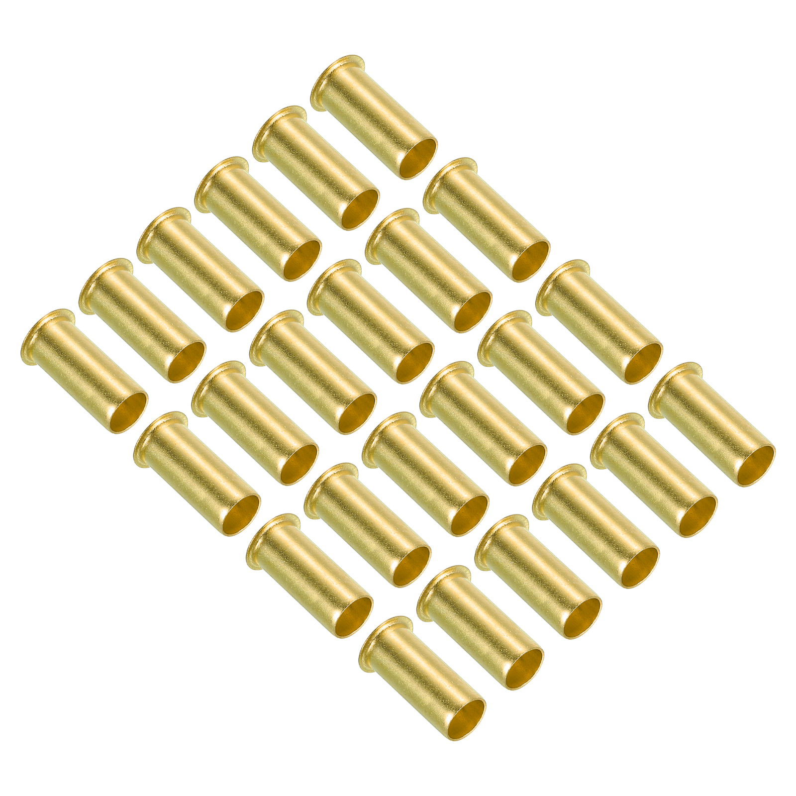 Uxcell 6mm ID 8mm OD Brass Compression Insert, 24Pcs Insert Tube ...
