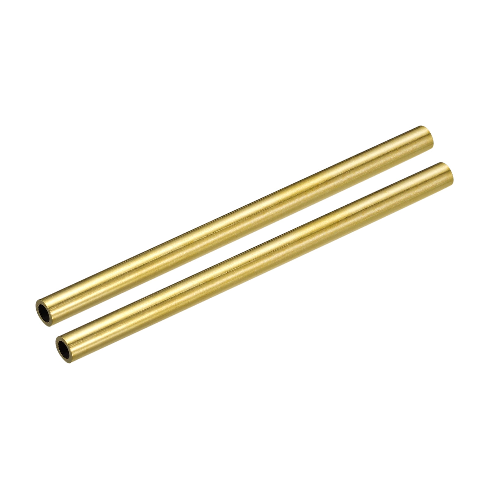 Uxcell 6mm OD 1mm Wall Thickness 100mm Length Brass Round Tube 2 Pack ...