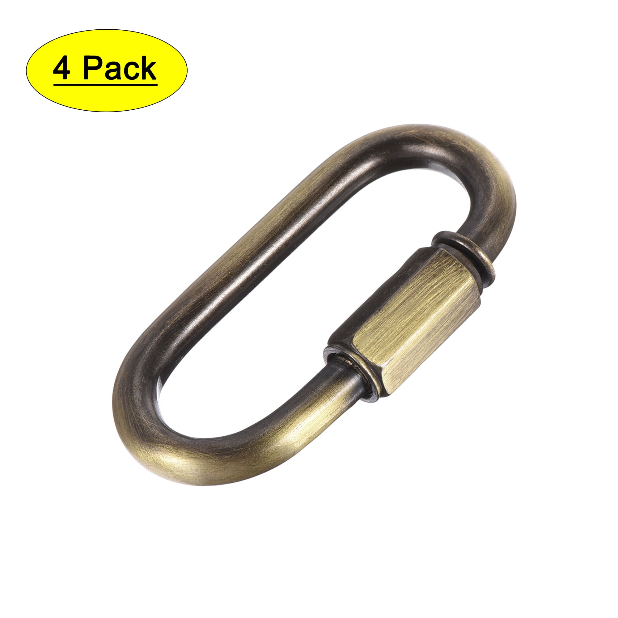 Uxcell 6mm Oval Shape Quick Link Screw Lock Chain Connector Bronze 4 ...