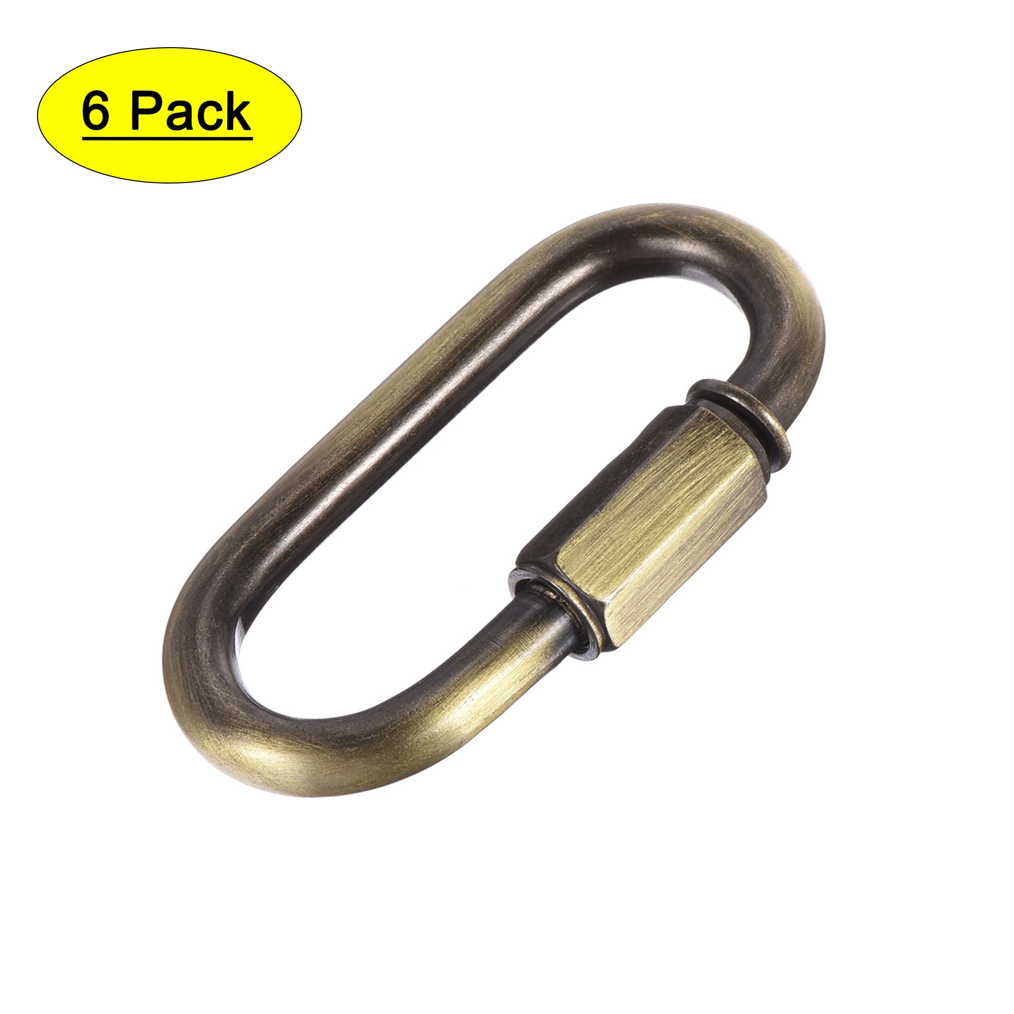 Uxcell 6mm Oval Shape Quick Link Screw Lock Chain Connector Bronze 6 ...