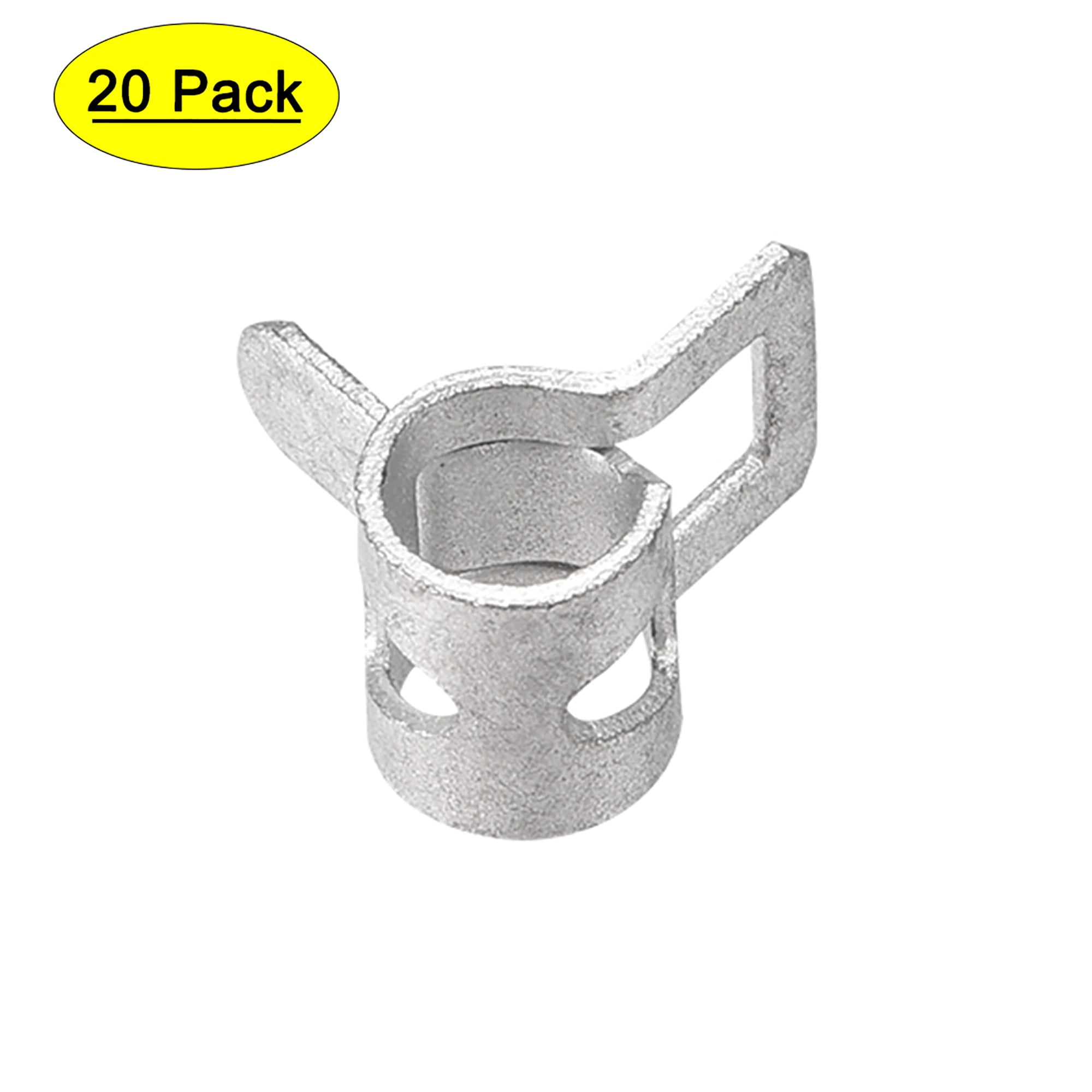 Uxcell 6mm Silver Tone Steel Band Spring Clamp for Fuel Line Silicone ...