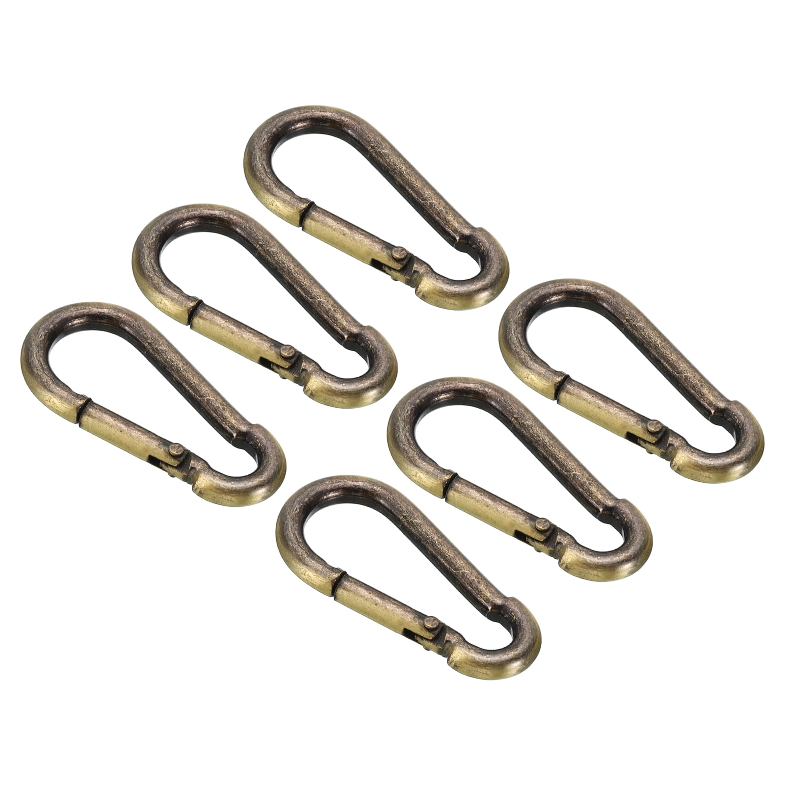 Uxcell 6mm Spring Snap Hook Clips Chain Quick Links Connector Ring Lock ...