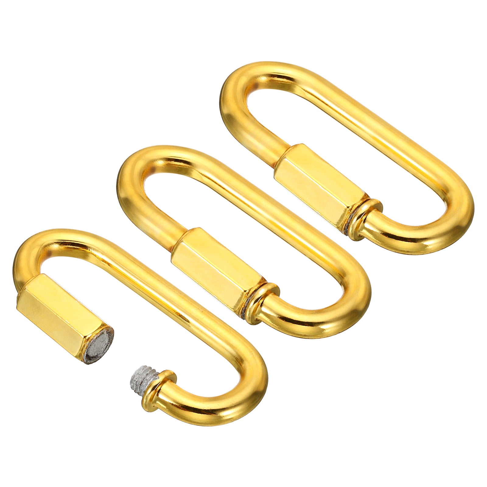 Uxcell 6mm Steel Chain Quick Links Screw Locking Chain Connector Ring ...