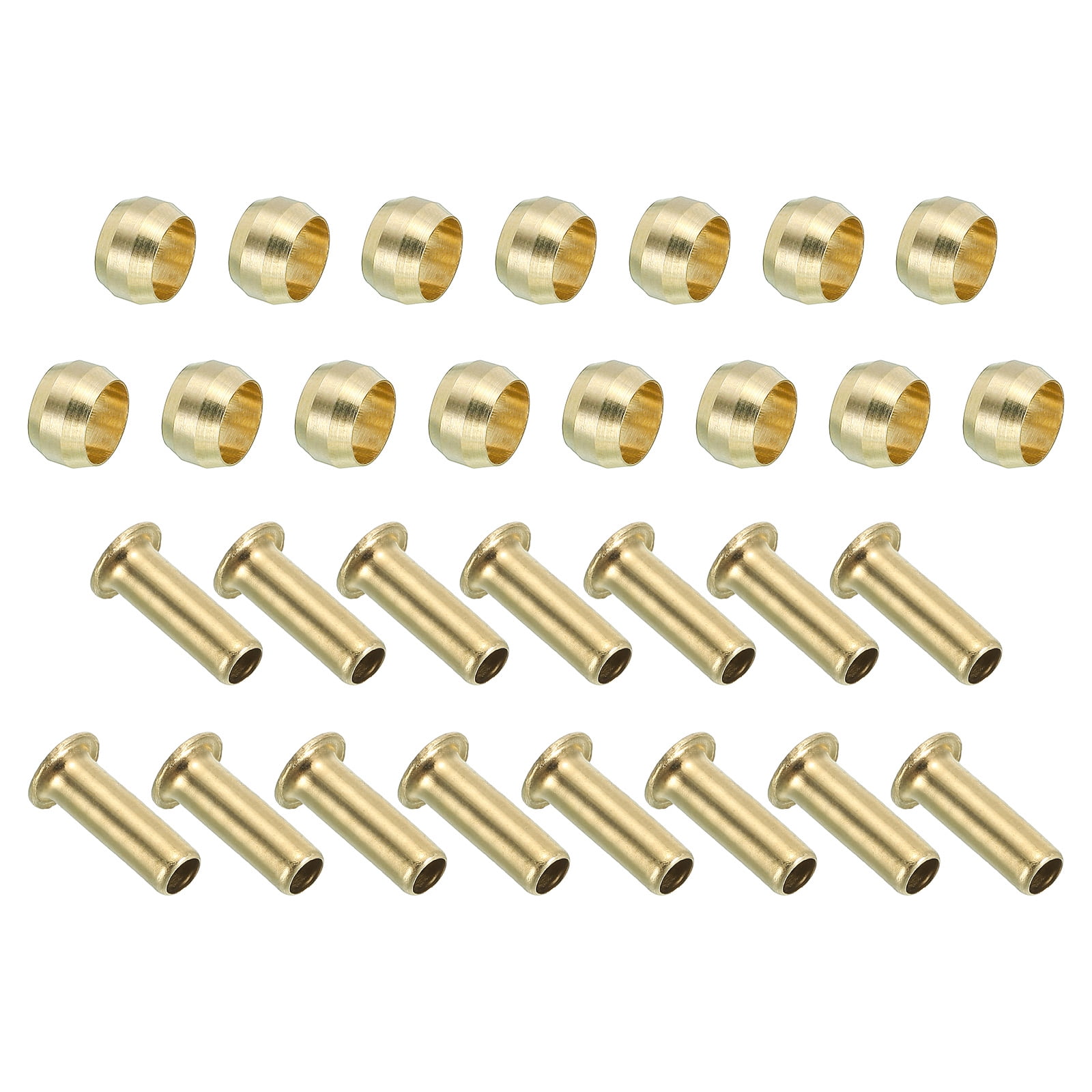 Uxcell 6mm Tube ID Compression Assortment Kit, Brass Compression Sleeve ...