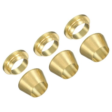Uxcell 2.5mm Tube OD Brass Compression Insert Ferrules Brass Ferrule ...